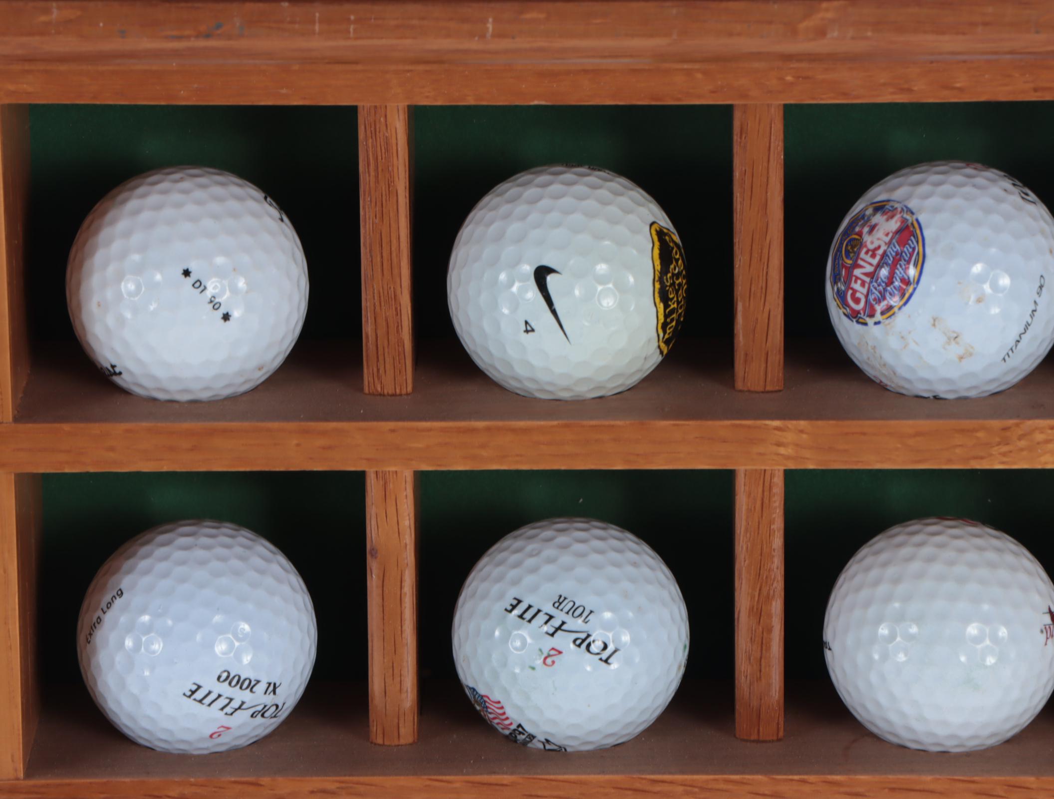 Golf Balls with Hanging Wood Display Racks | Everything But The House