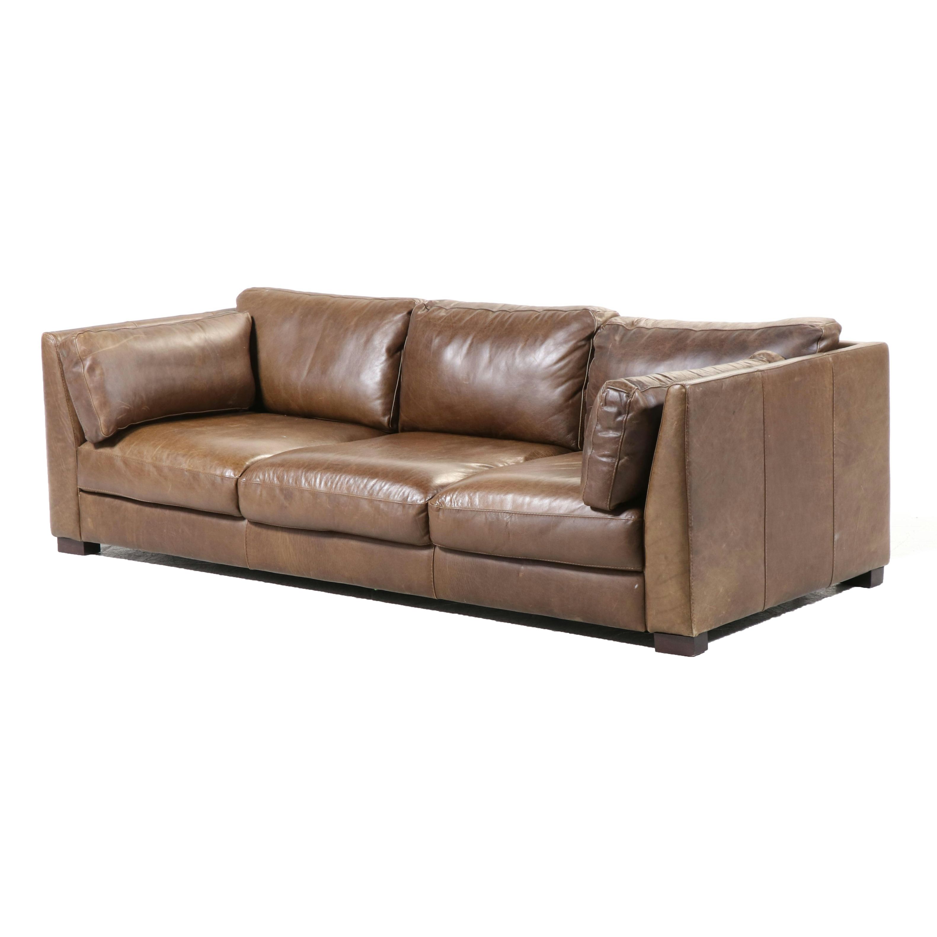 Soft Line Italian Leather Sofa | Everything But The House