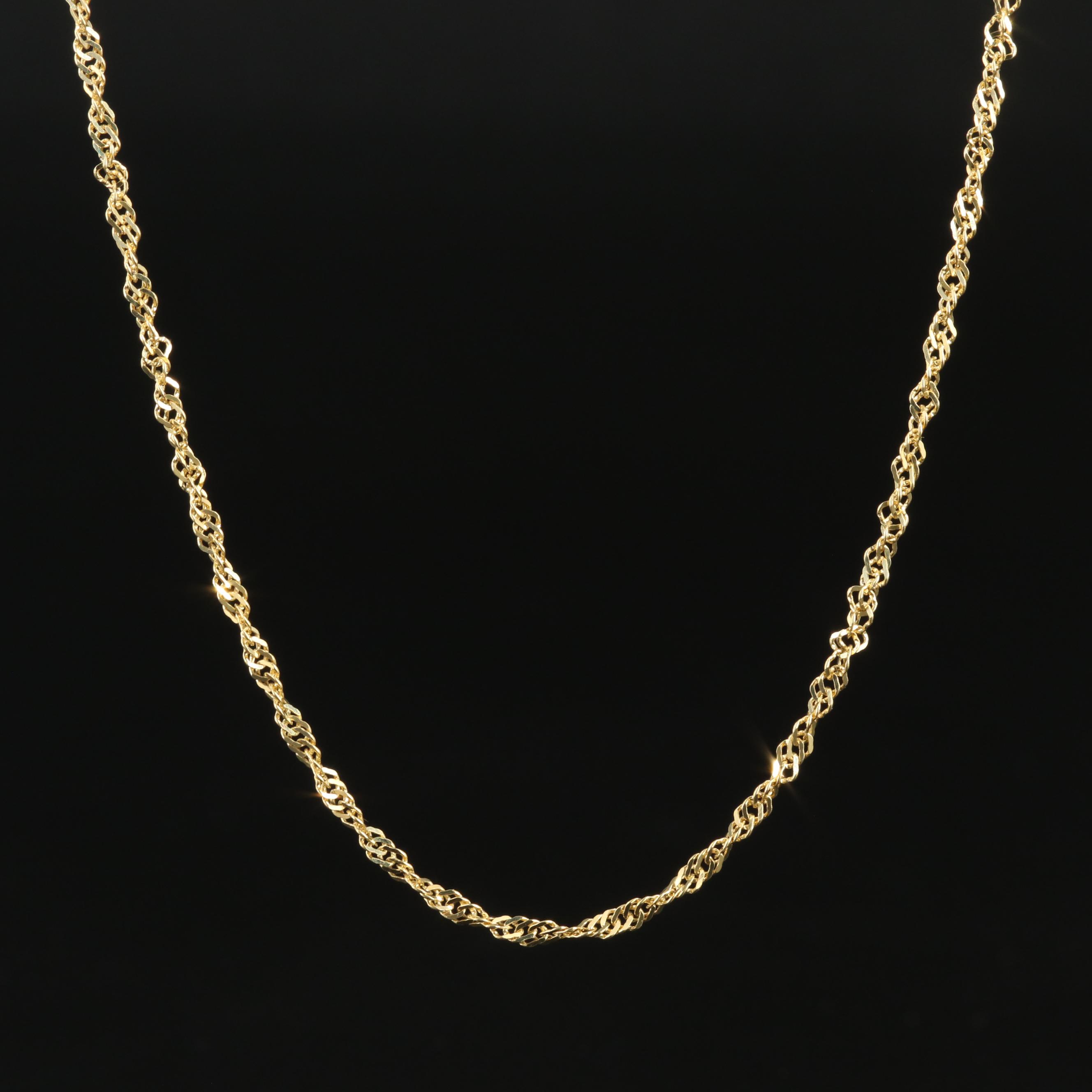 14K Singapore Chain Necklace | Everything But The House