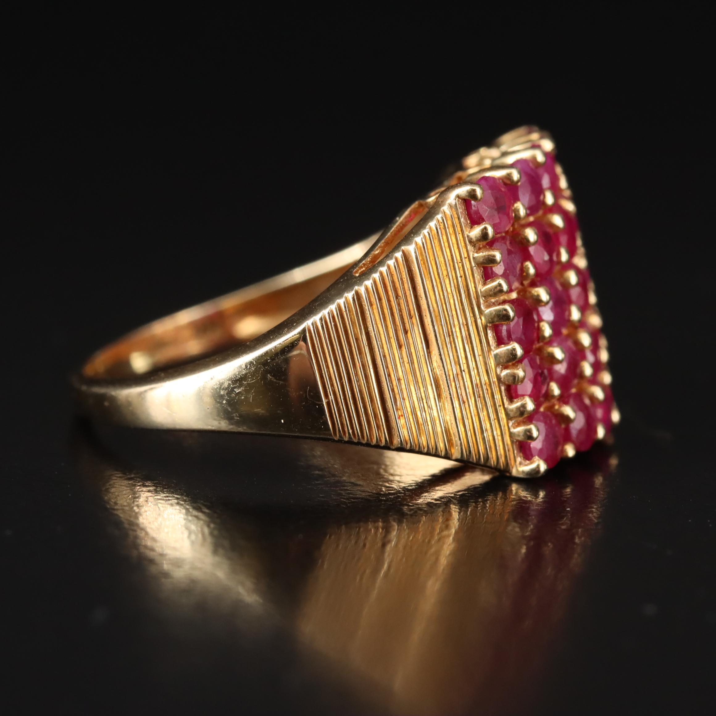 14K Ruby Ring with Stepped Shoulders | Everything But The House