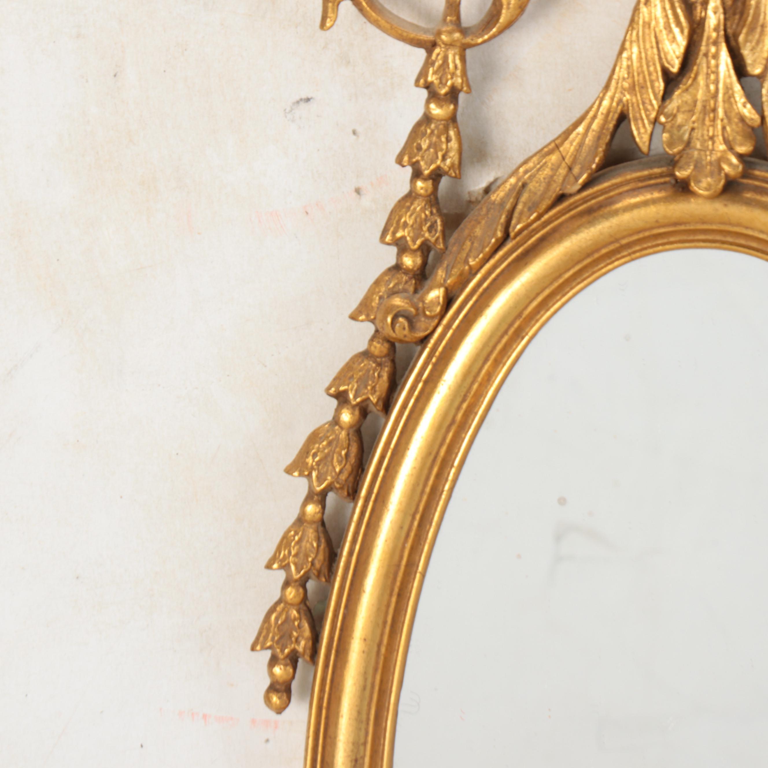 Decorative Arts Inc. George III Style Gilt Plaster Over Wood Oval ...