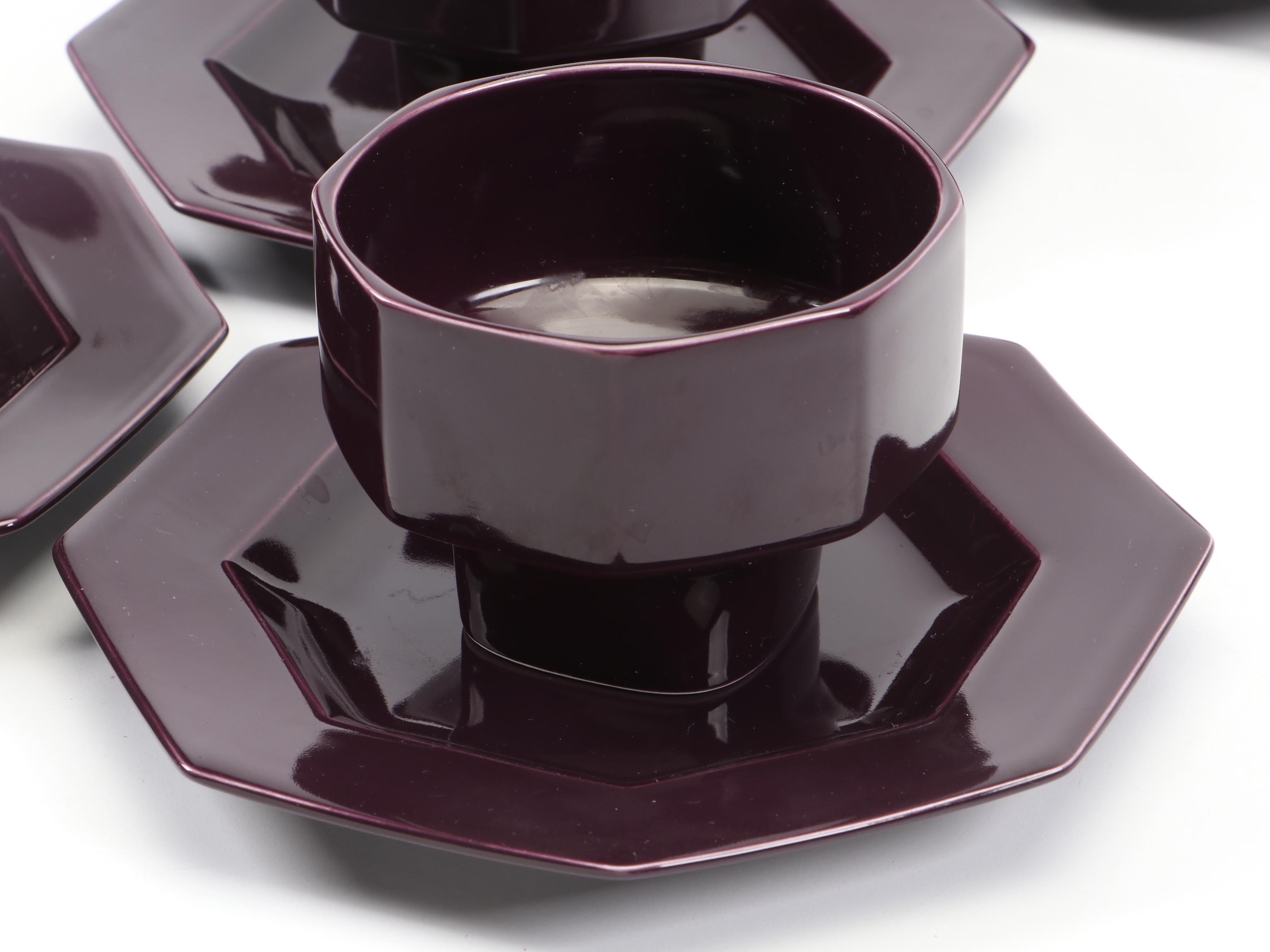 Mikasa "Color Spectrum Aubergine" Ceramic Plates and Bowls | EBTH