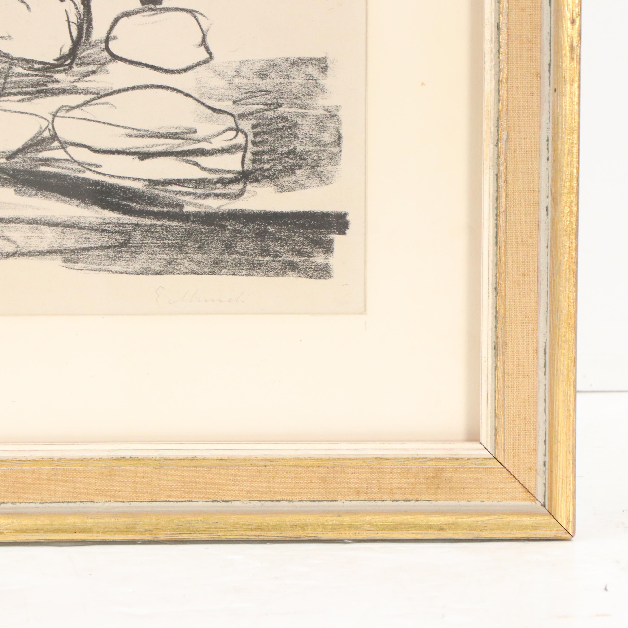 Edvard Munch Lithograph "Omega's Death," 1908/1909 | EBTH