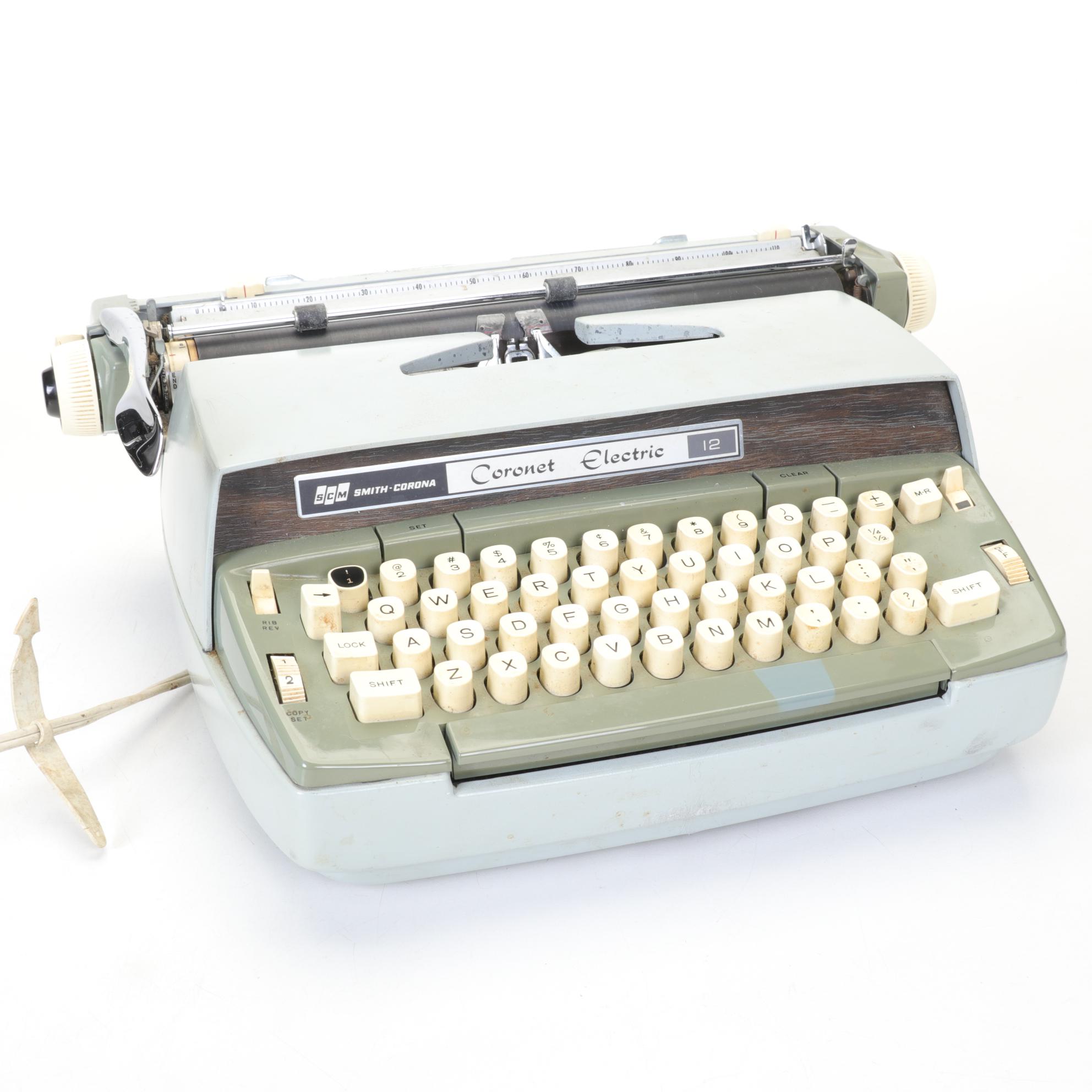 Smith-Corona Coronet Electric 12 Typewriter with Case | EBTH