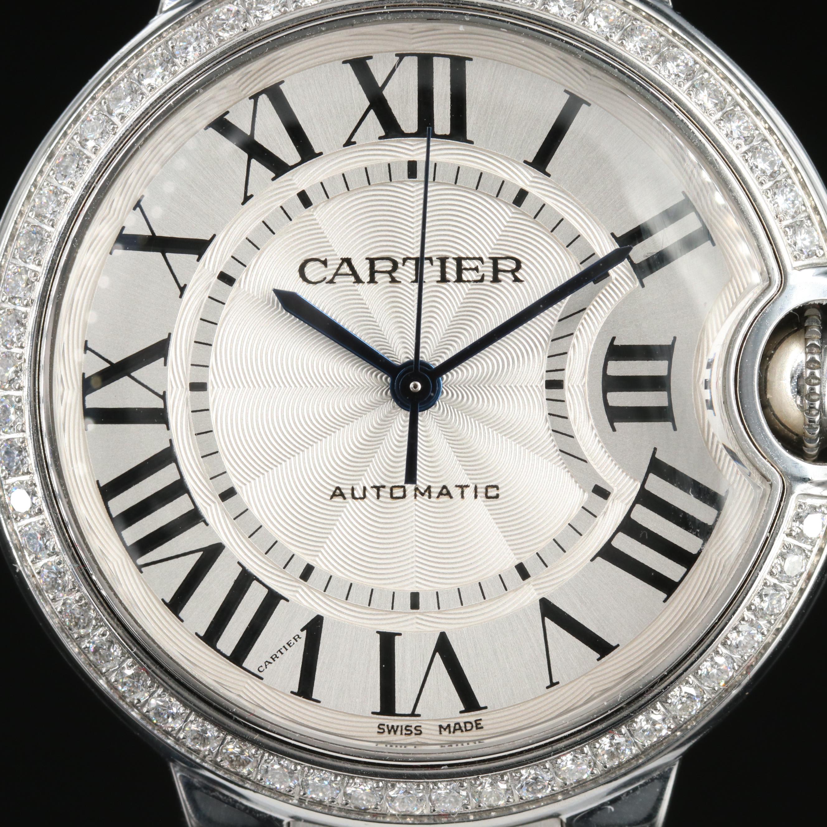 Cartier Ballon Bleu Ref. 4372 Diamond Bezel Wristwatch | Everything But ...