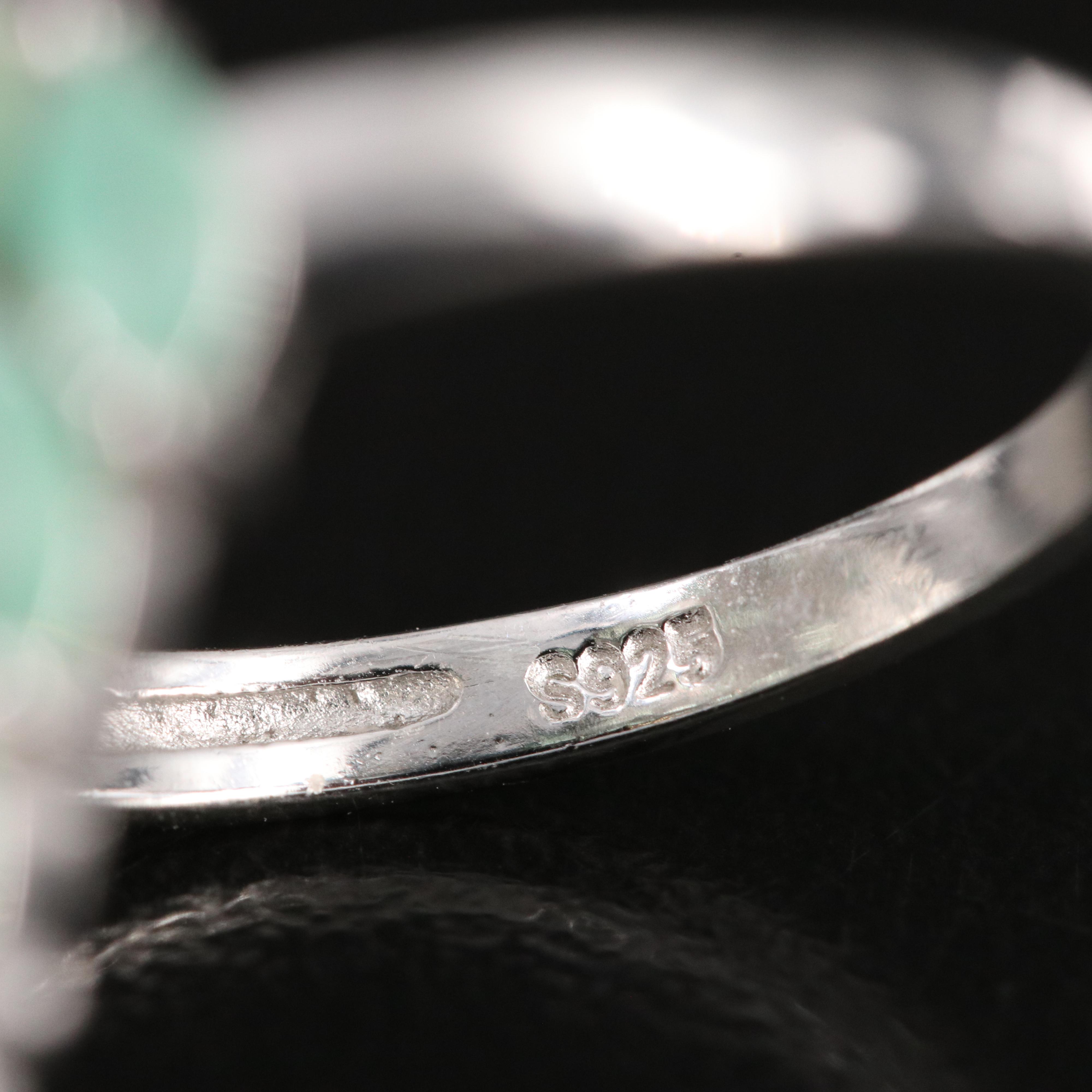 Sterling Emerald Ring | EBTH