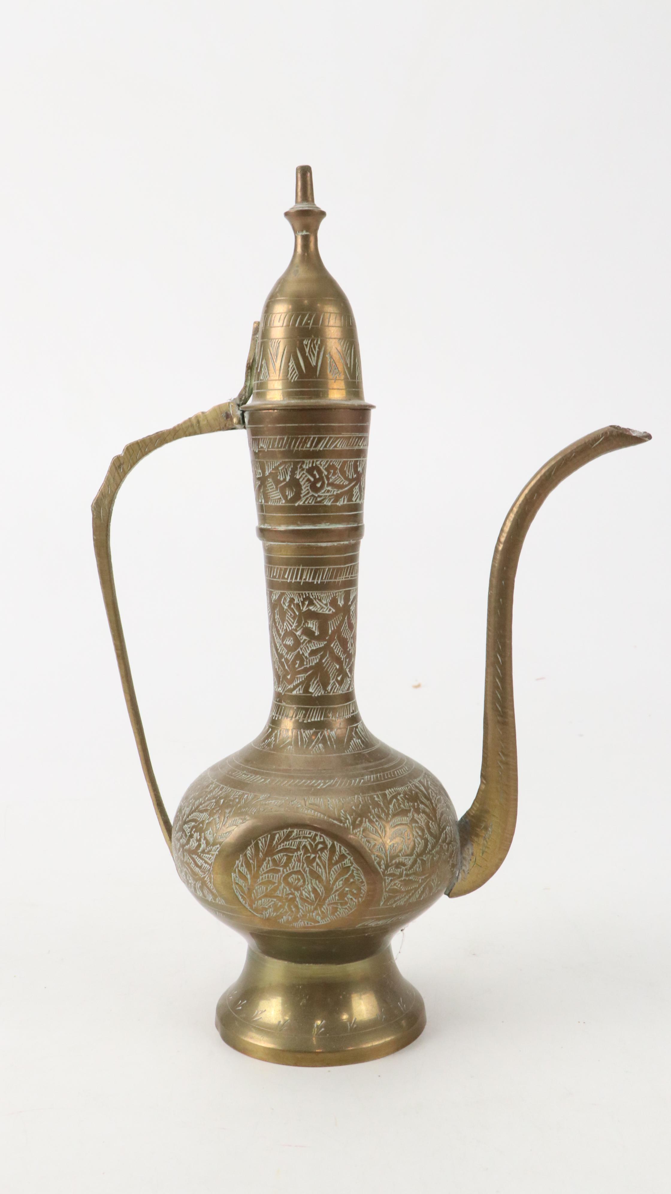 Indian Brass Ewer, Coffee Pot, Cordials and Box | Everything But The House