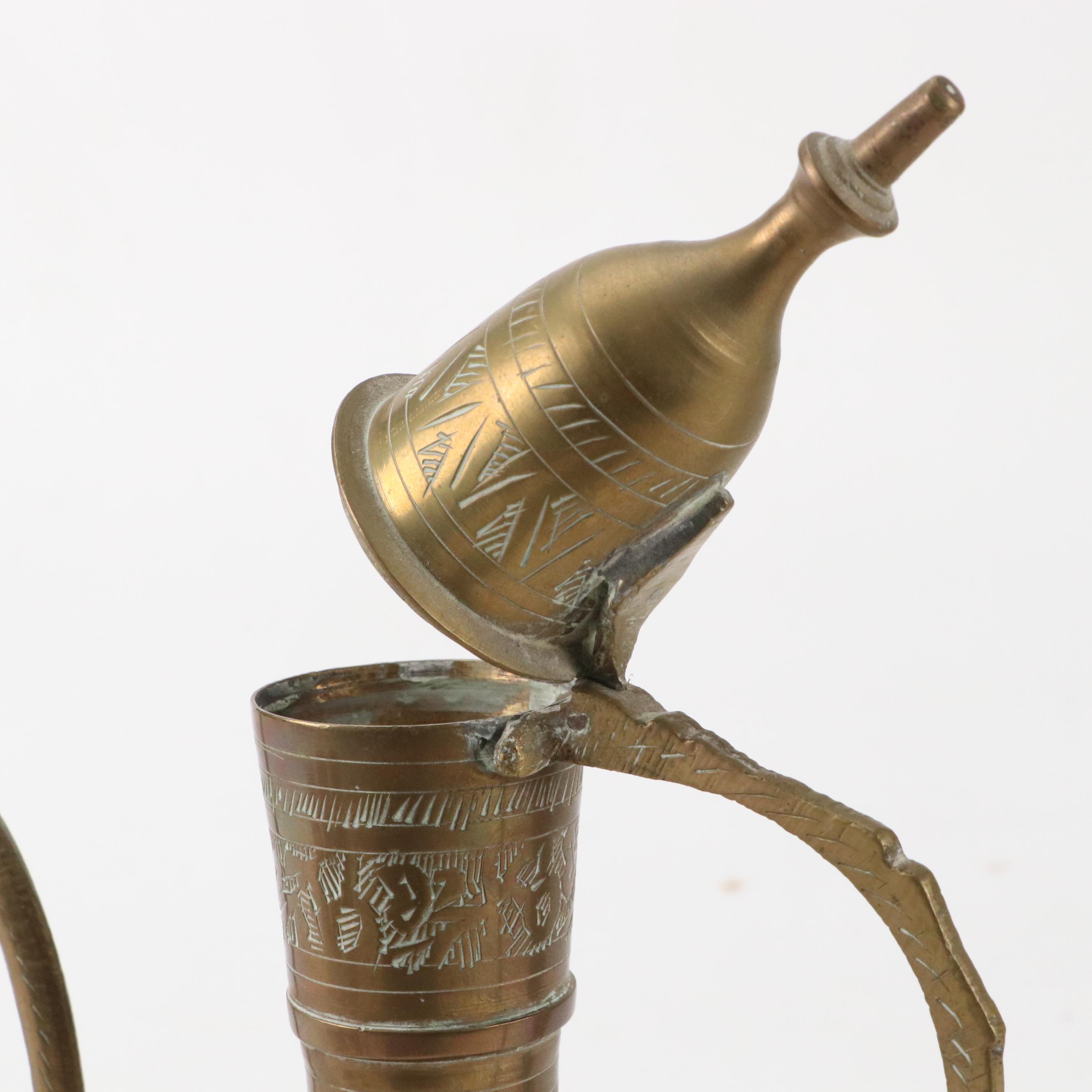 Indian Brass Ewer, Coffee Pot, Cordials and Box | Everything But The House