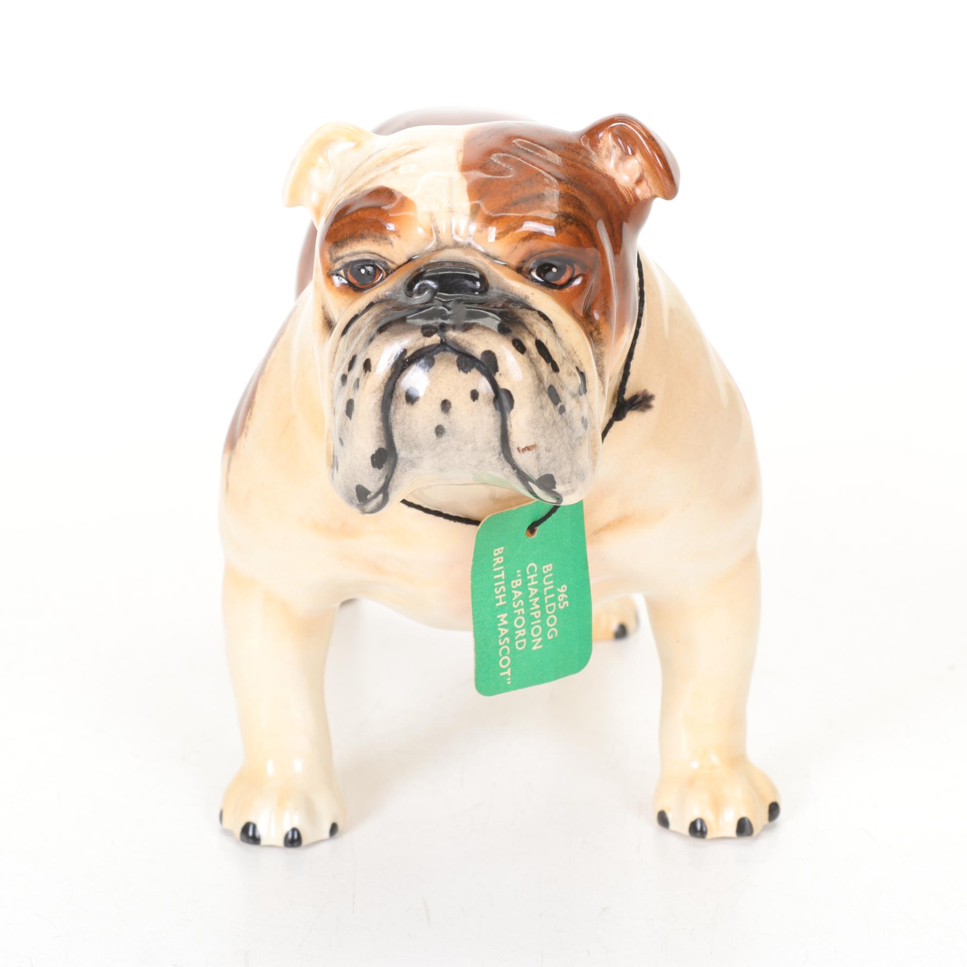 Beswick "Basford British Mascot" Ceramic Bulldog Figurine, Early 20th ...