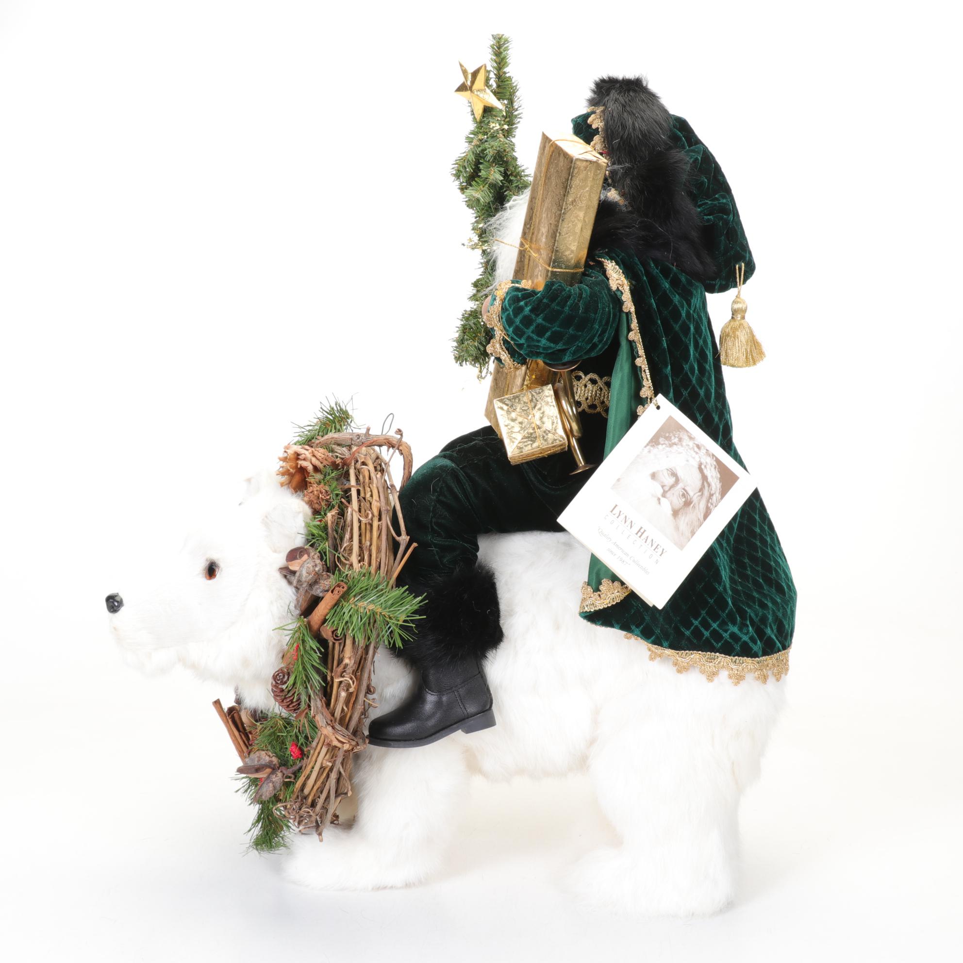 "Polar Express" Santa and Polar Bear Figurine by Lynn Haney, 2000 | EBTH