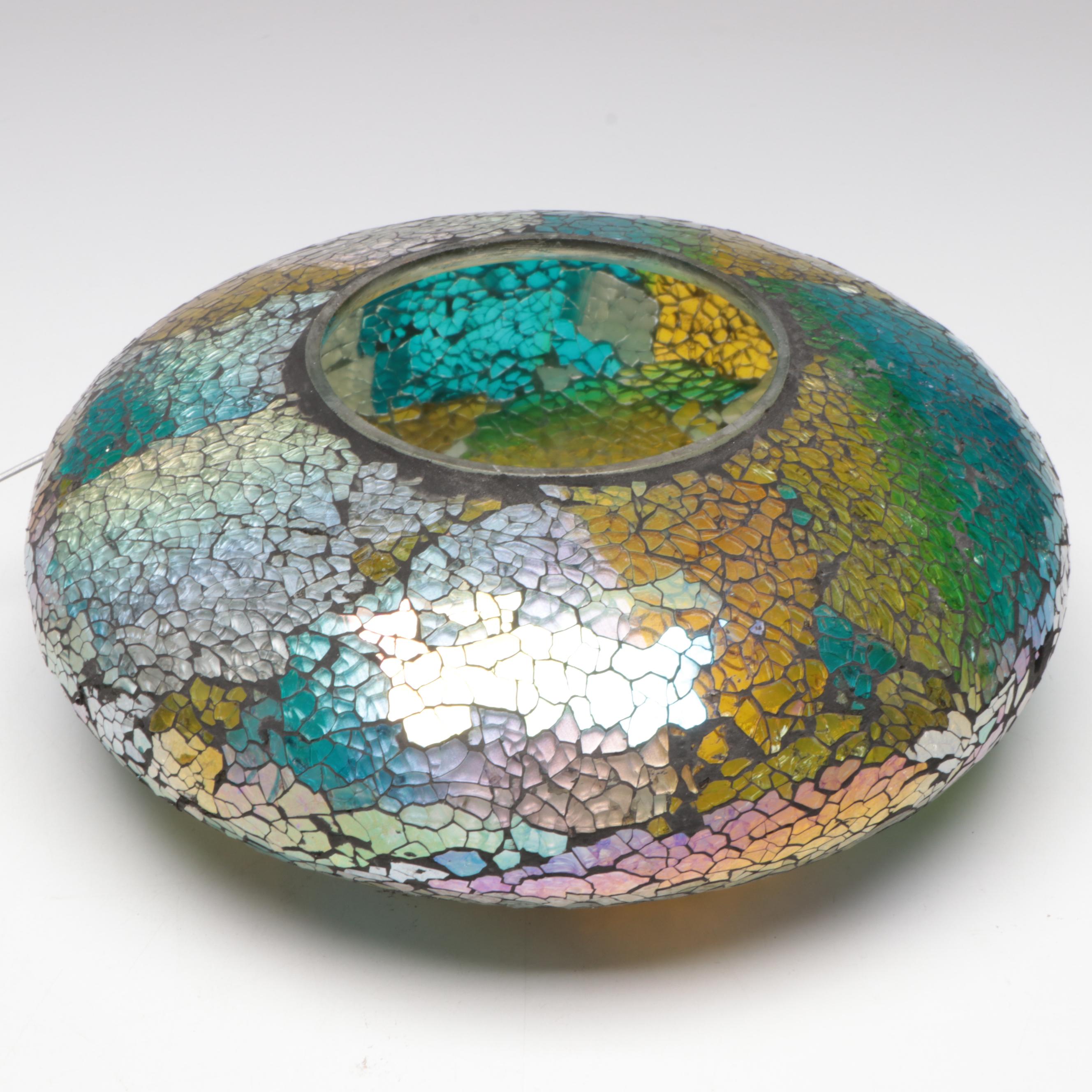 Green Satin Cased Glass Shade With Other Victorian Light Shades, Bird ...