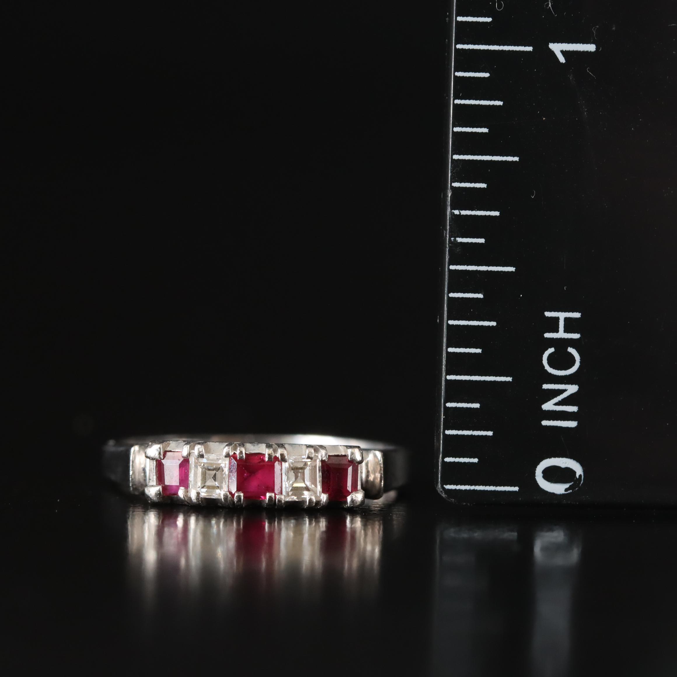 Platinum Diamond and Ruby Ring | Everything But The House
