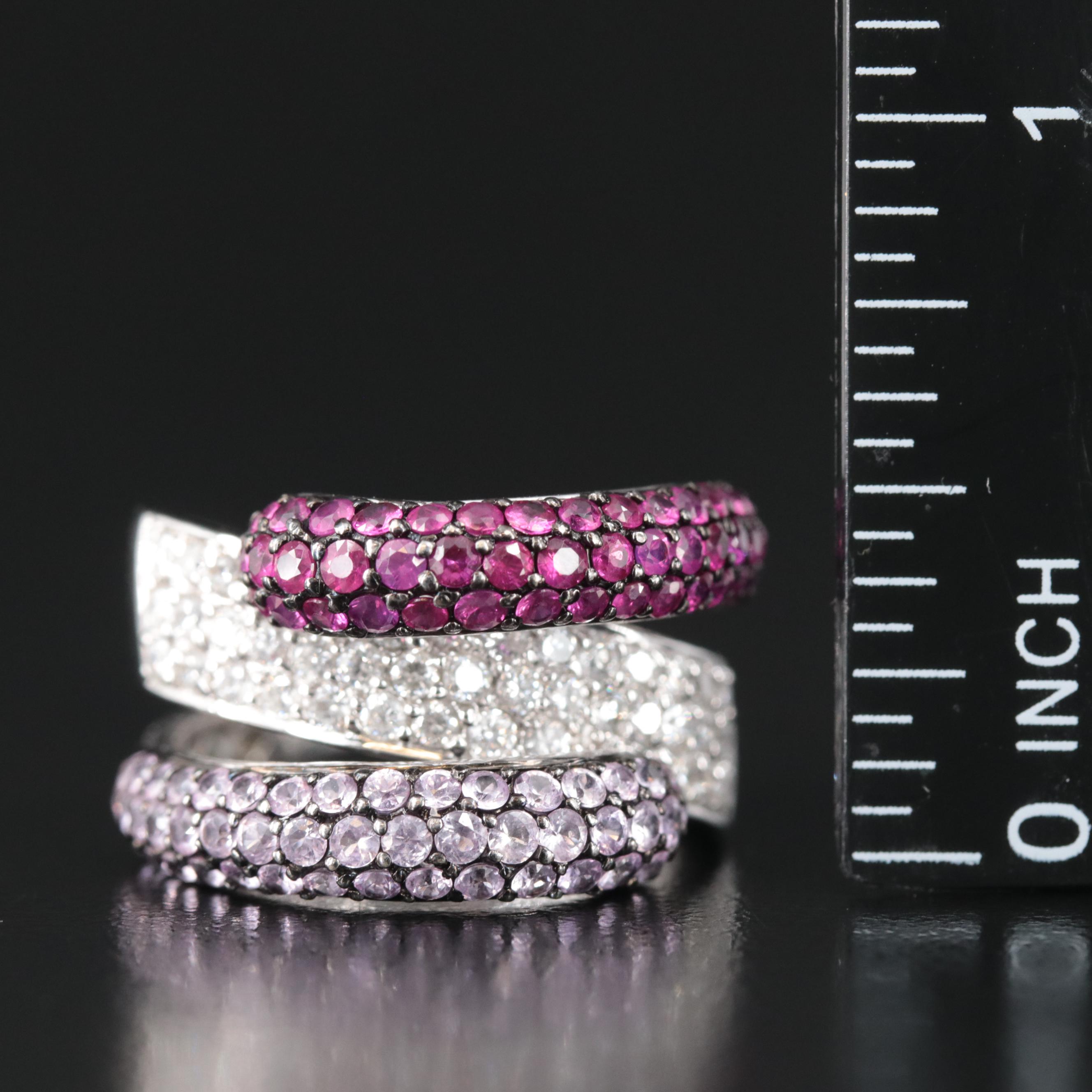 18K Diamond, Ruby and Pink Sapphire Ring | Everything But The House