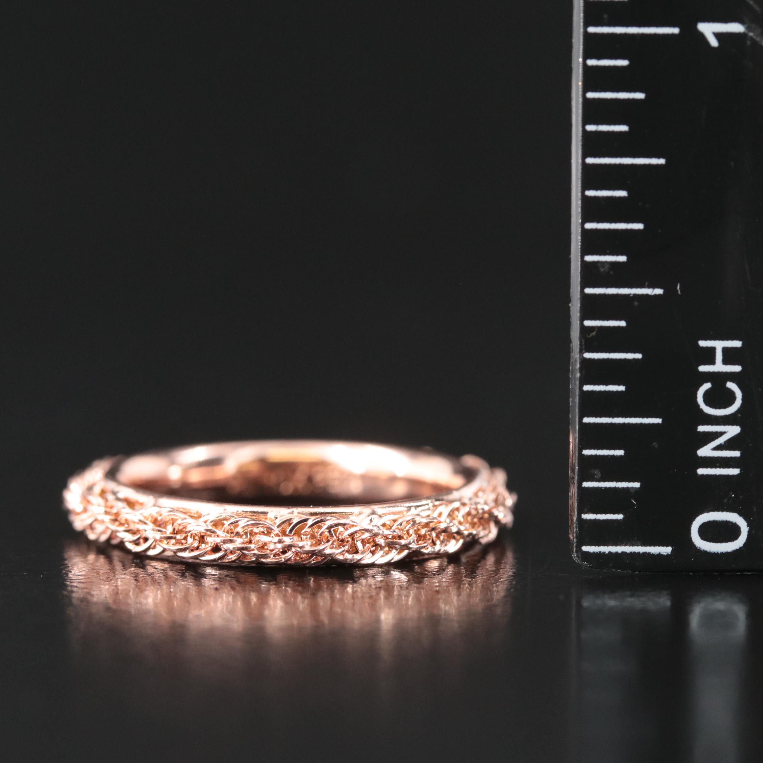 10K Rose Gold Rope Style Band | Everything But The House