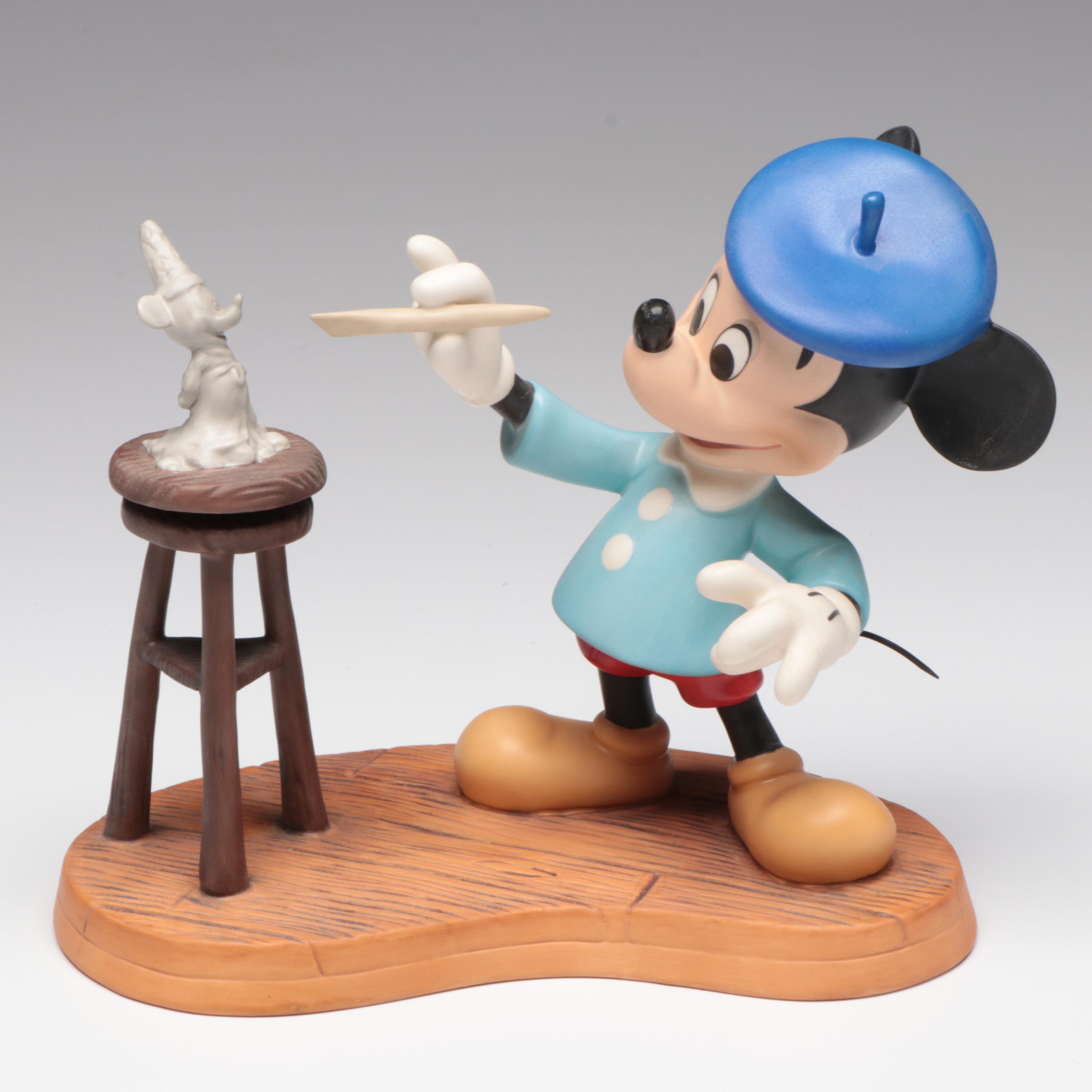 Walt Disney Classics "Creating a Classic" Mickey Mouse Porcelain ...