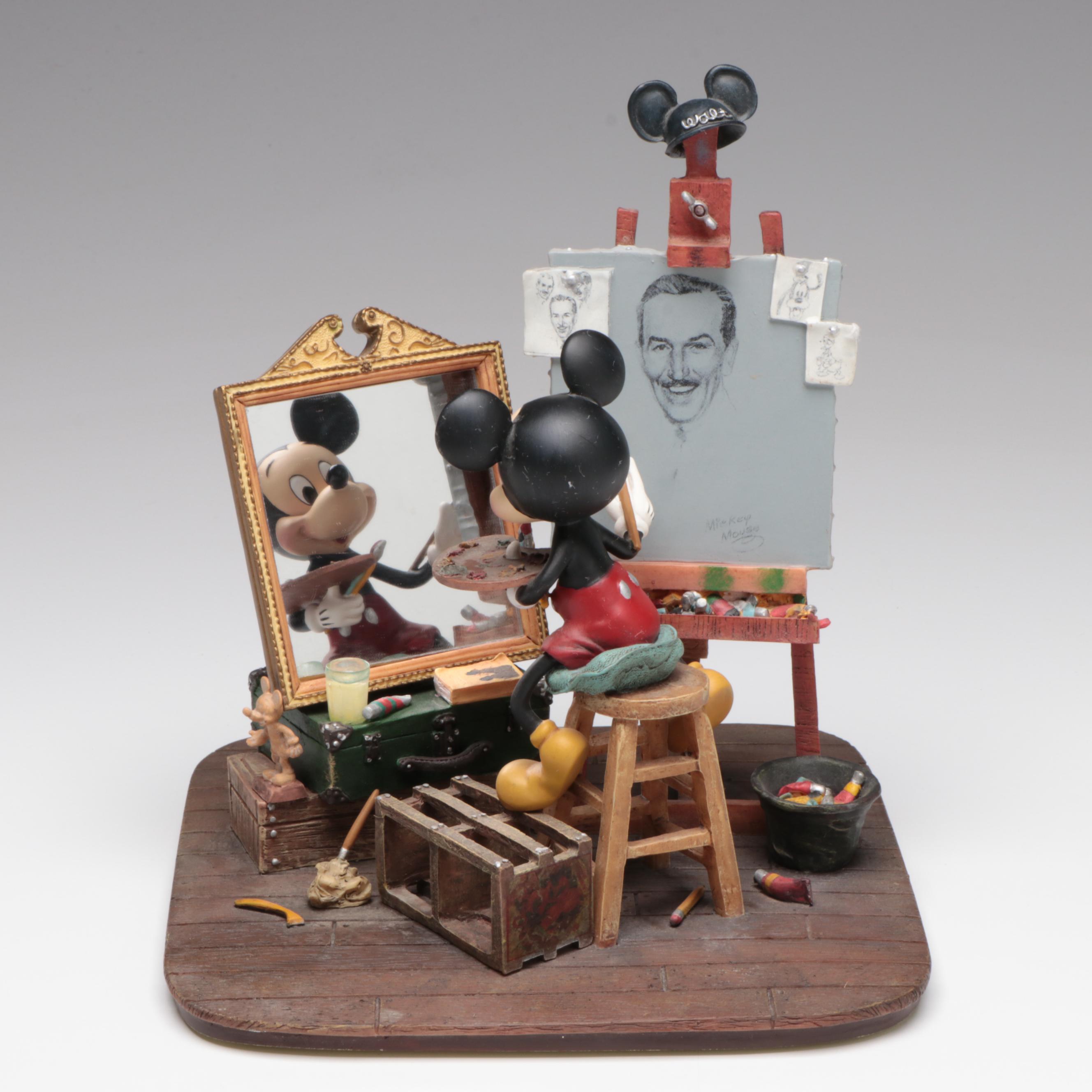 Disney "Self Portrait-Mickey Mouse" Resin Figurine After Charles Boyer ...
