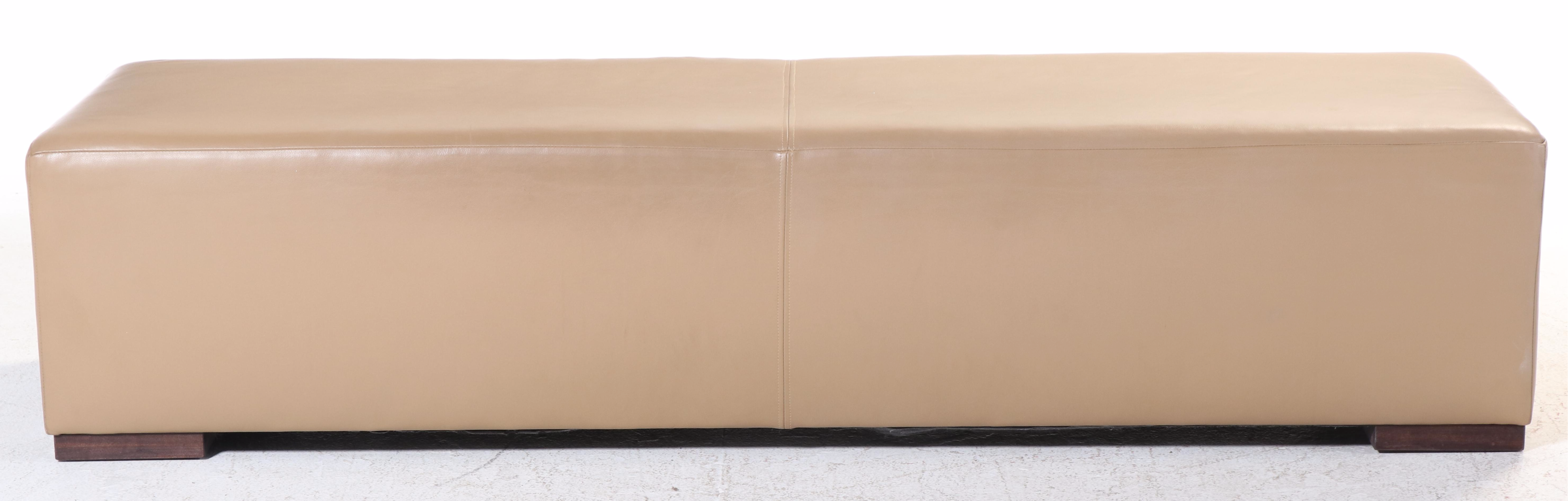 Contemporary Leather Bench | EBTH