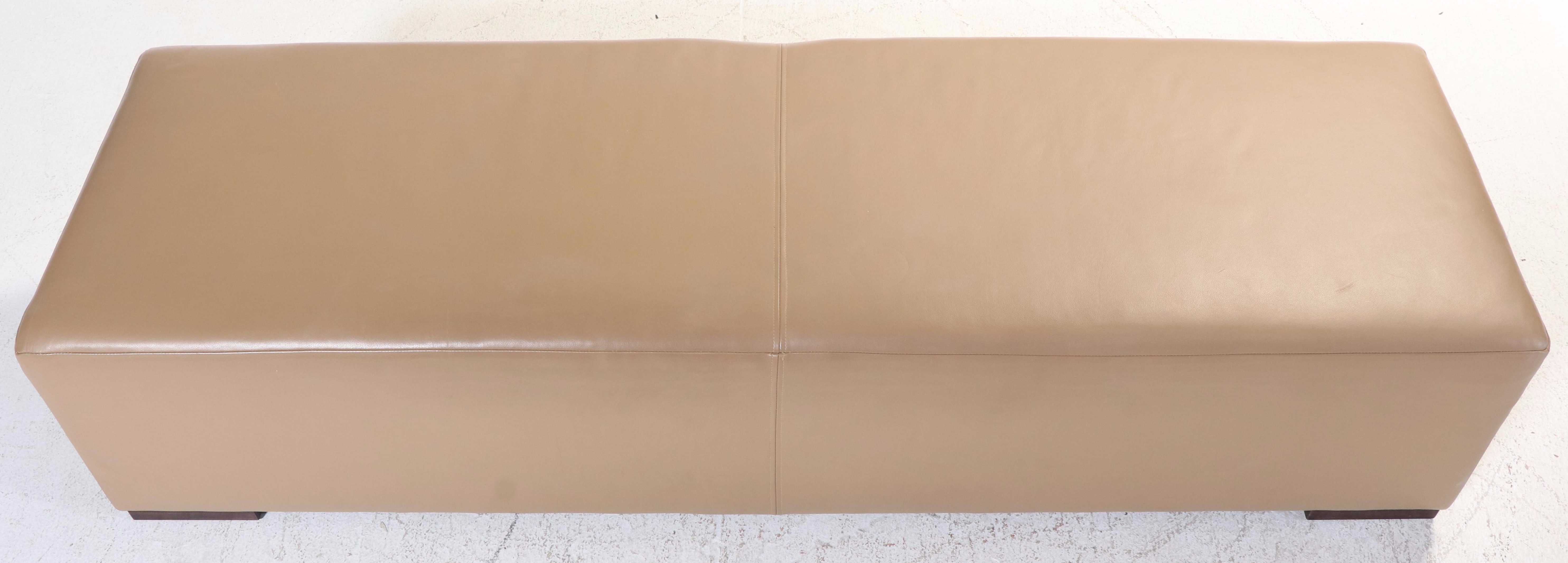 Contemporary Leather Bench | EBTH