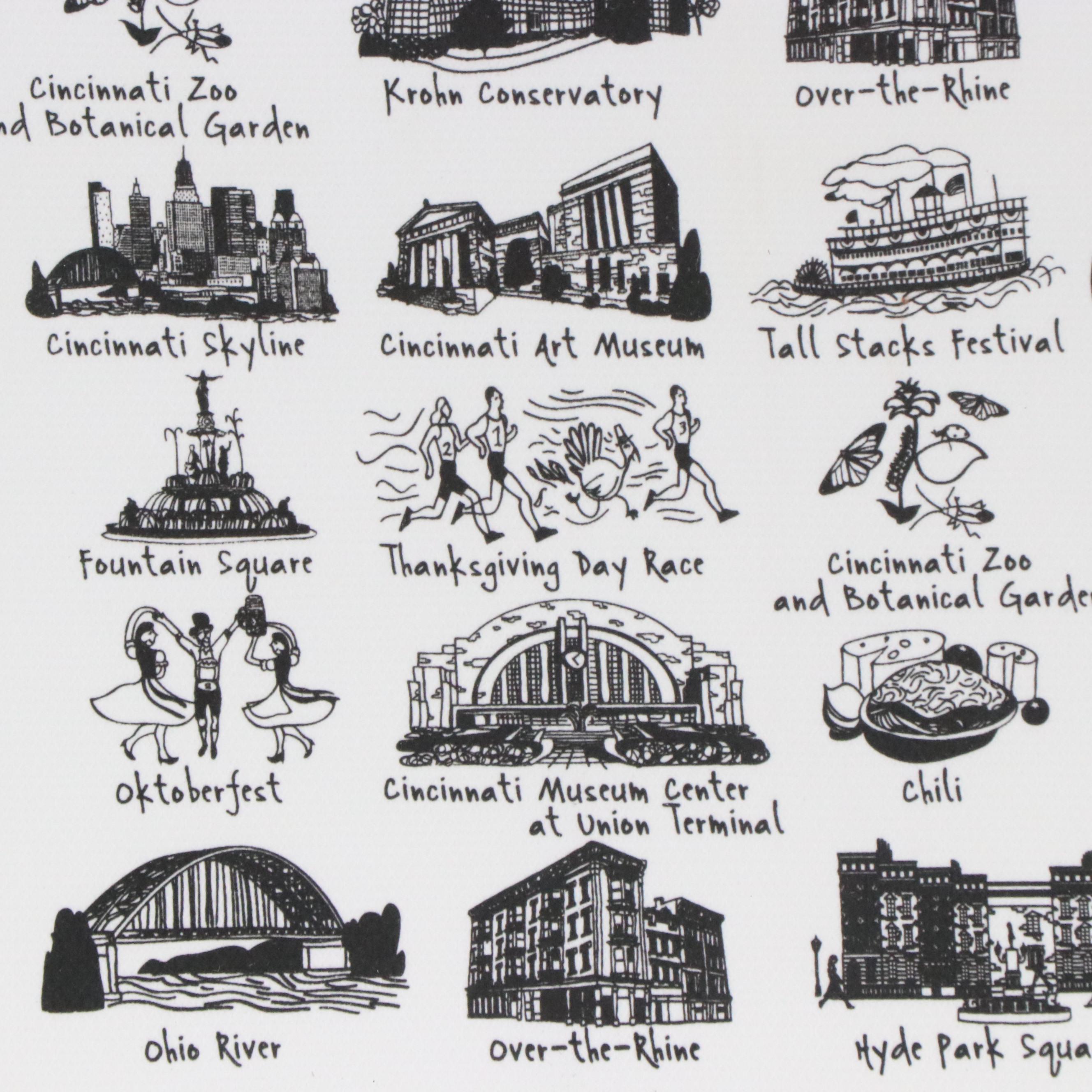 Screenprint of Cincinnati Landmarks | EBTH