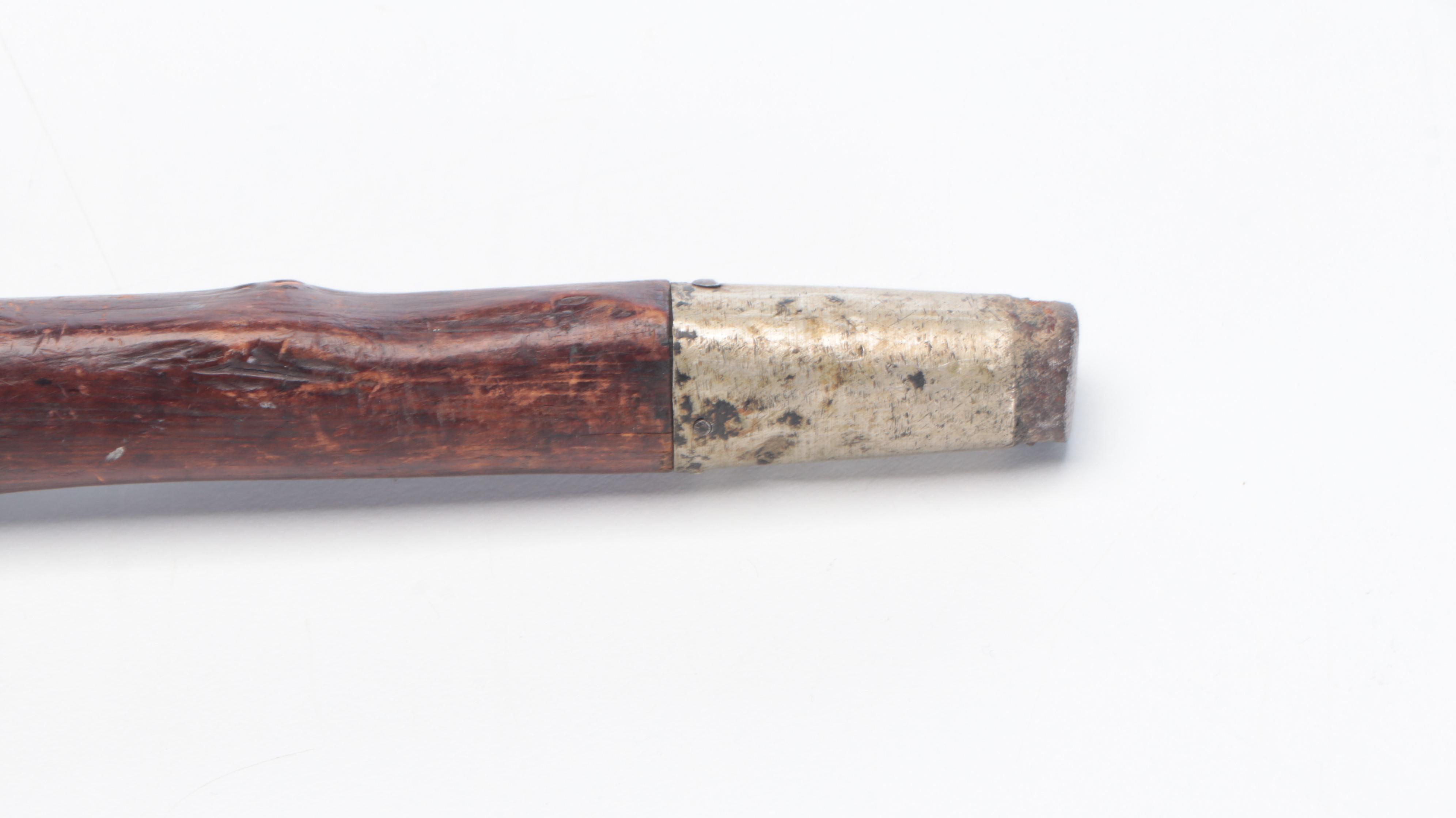 Sterling Silver Sculptural Snake Wrapped Antler Handled Walking Cane ...