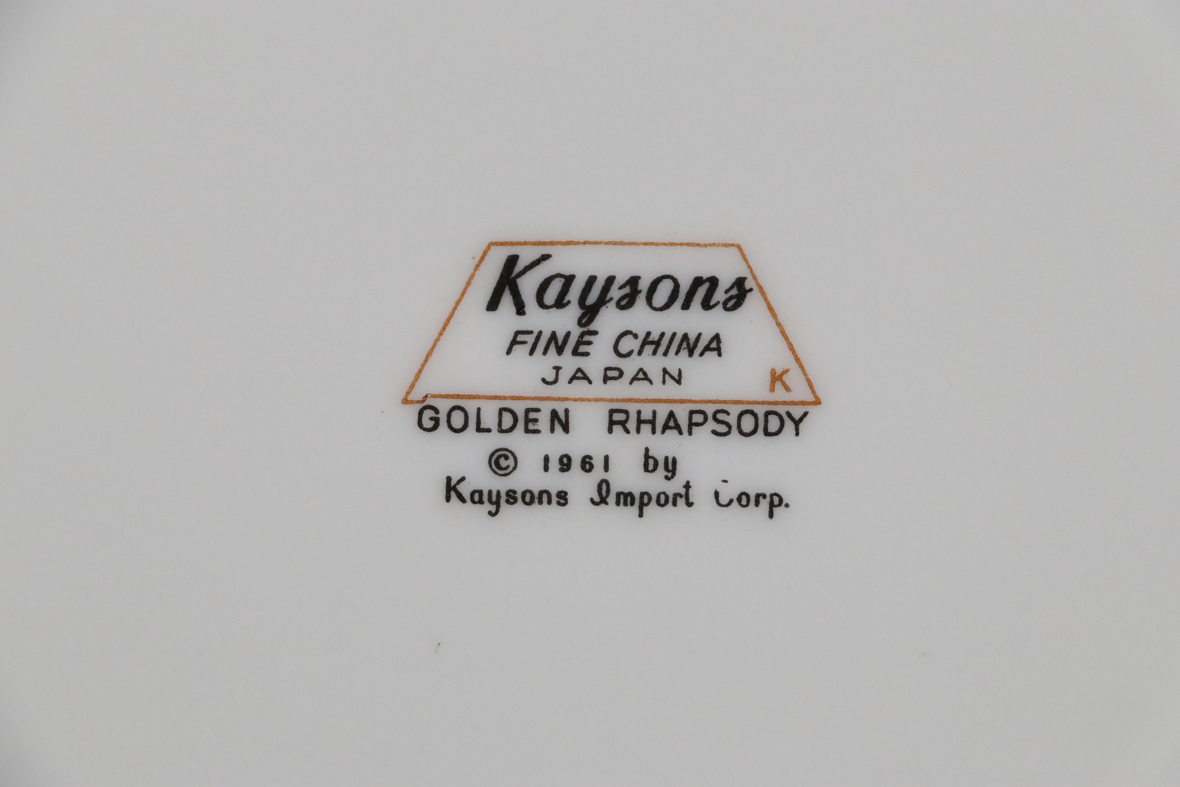 Kaysons "Golden Rhapsody" Porcelain Dinnerware and Serveware | EBTH