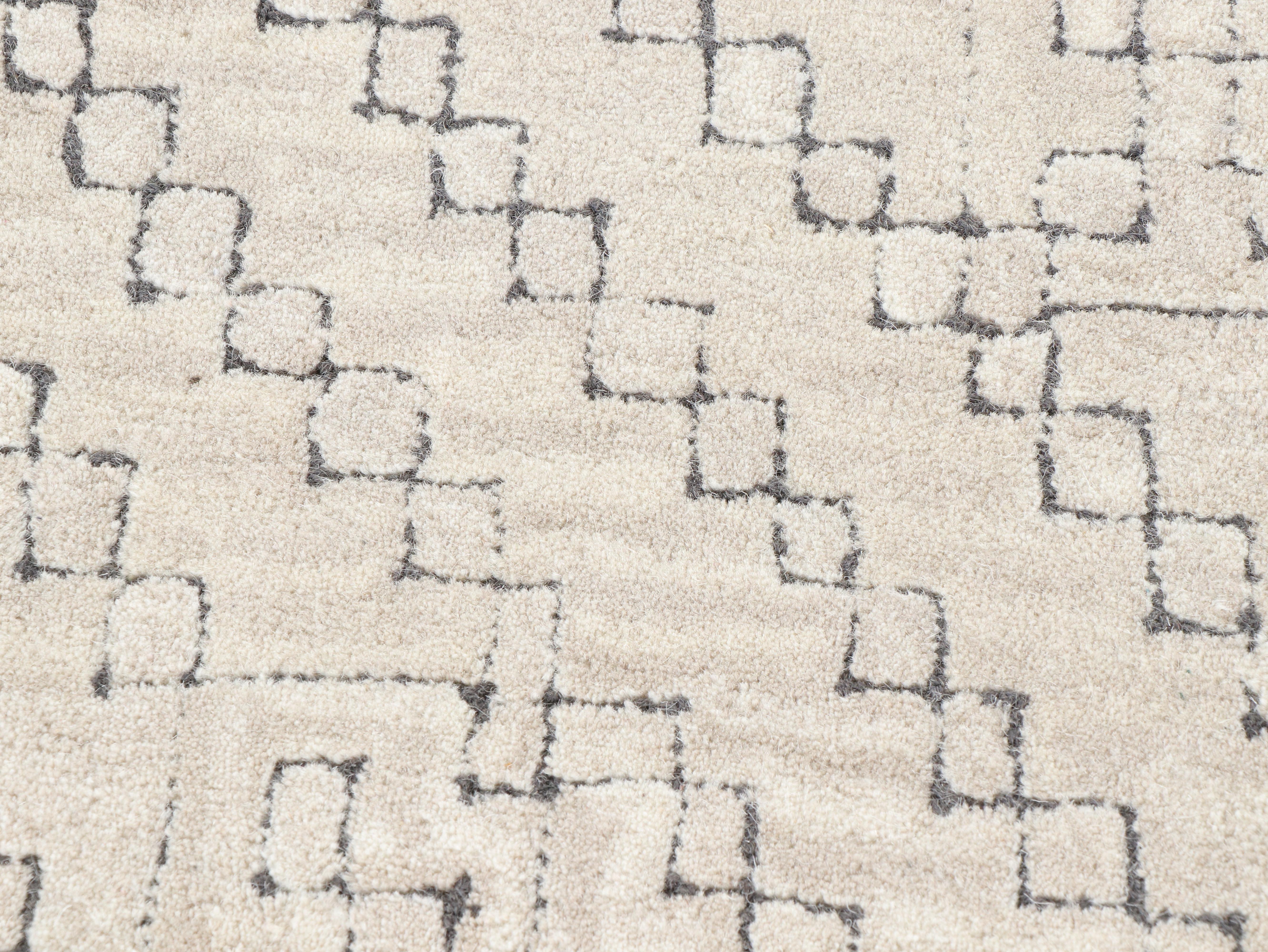 9' x 12'1 Hand-Tufted West Elm "Stone Tile" Area Rug | Everything But ...