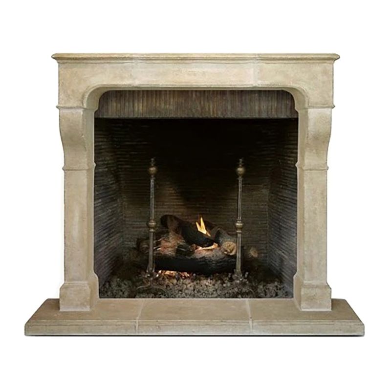 Formations Curved Leg Cast Stone Fireplace | EBTH