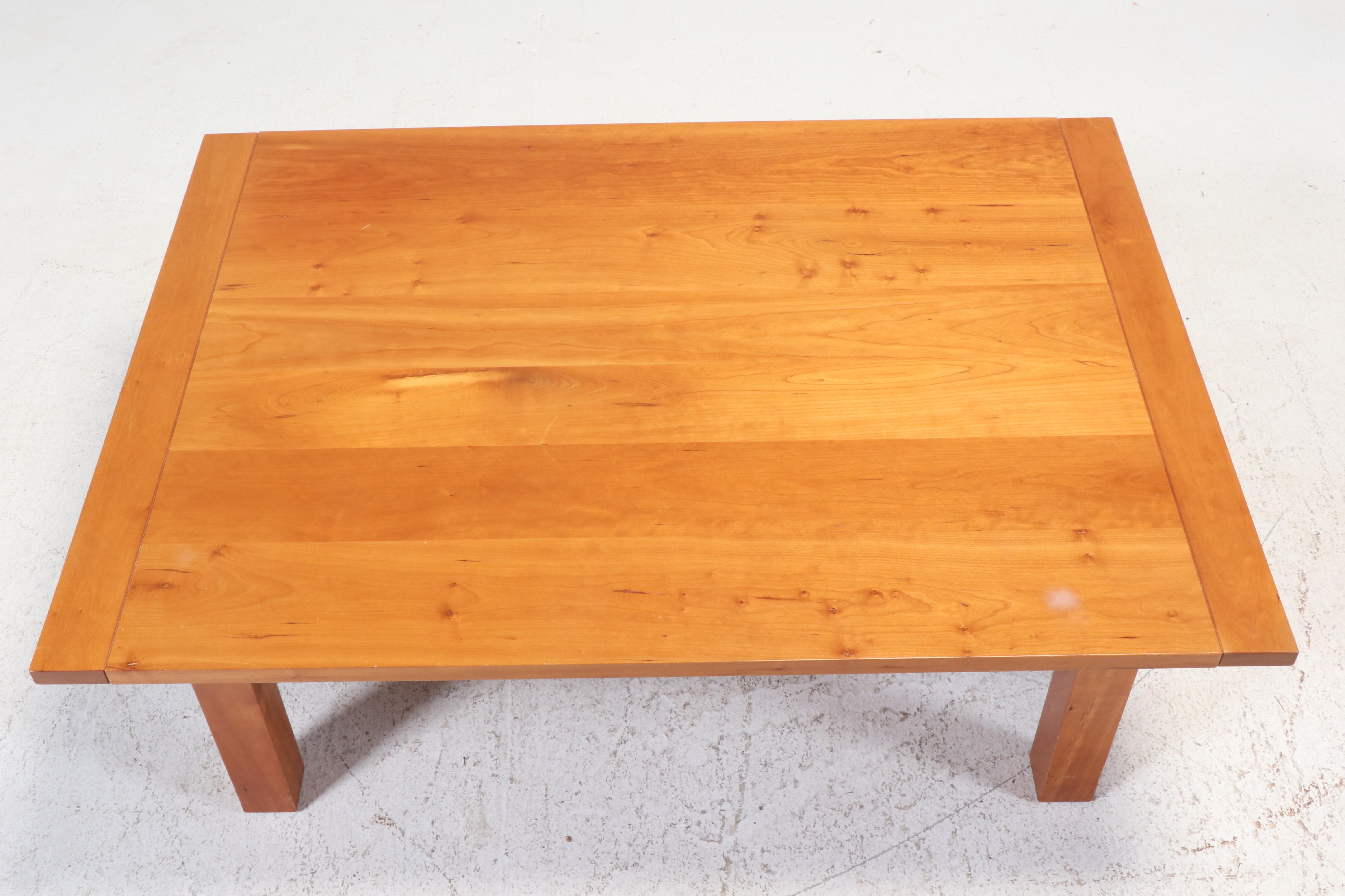 American Primitive Style Cherrywood Bench-Made Coffee Table, Late 20th ...