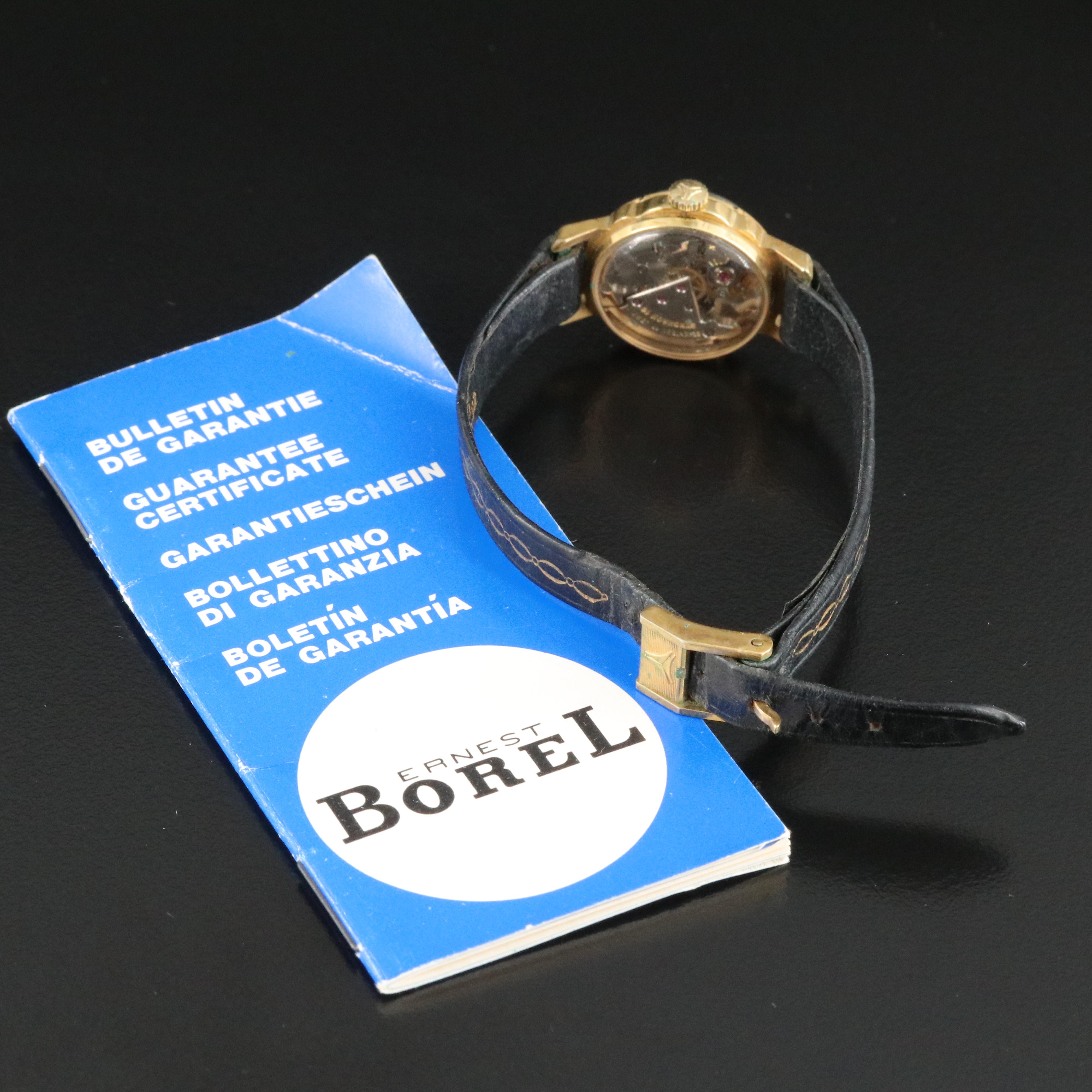 Ernest Borel Swiss Gold-Plated Stem Wind Cocktail Wristwatch ...