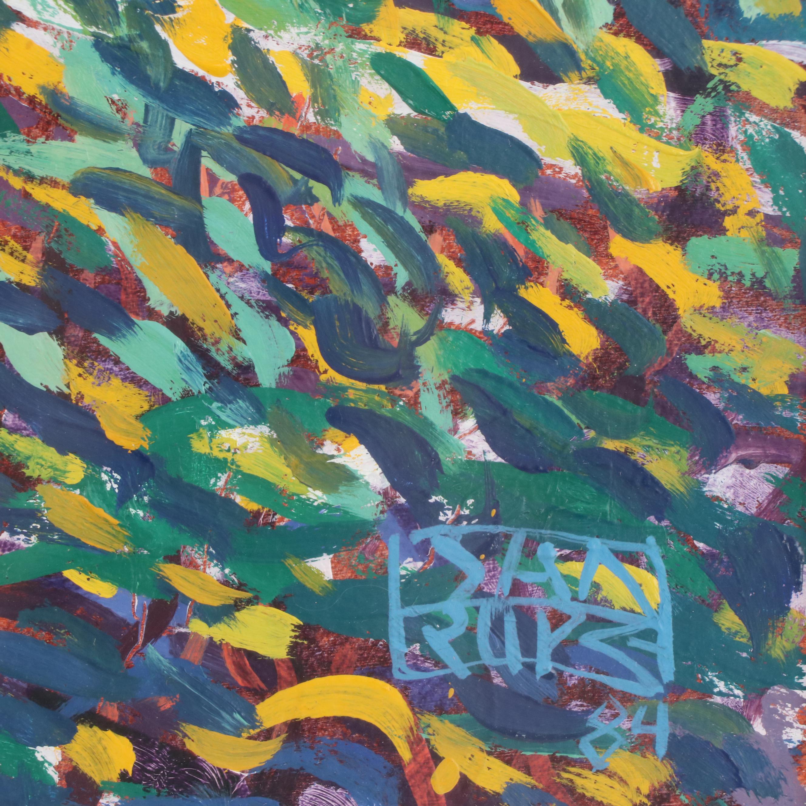 Dan Rupe Post Impressionist Style Landscape Oil Painting, 1984 ...