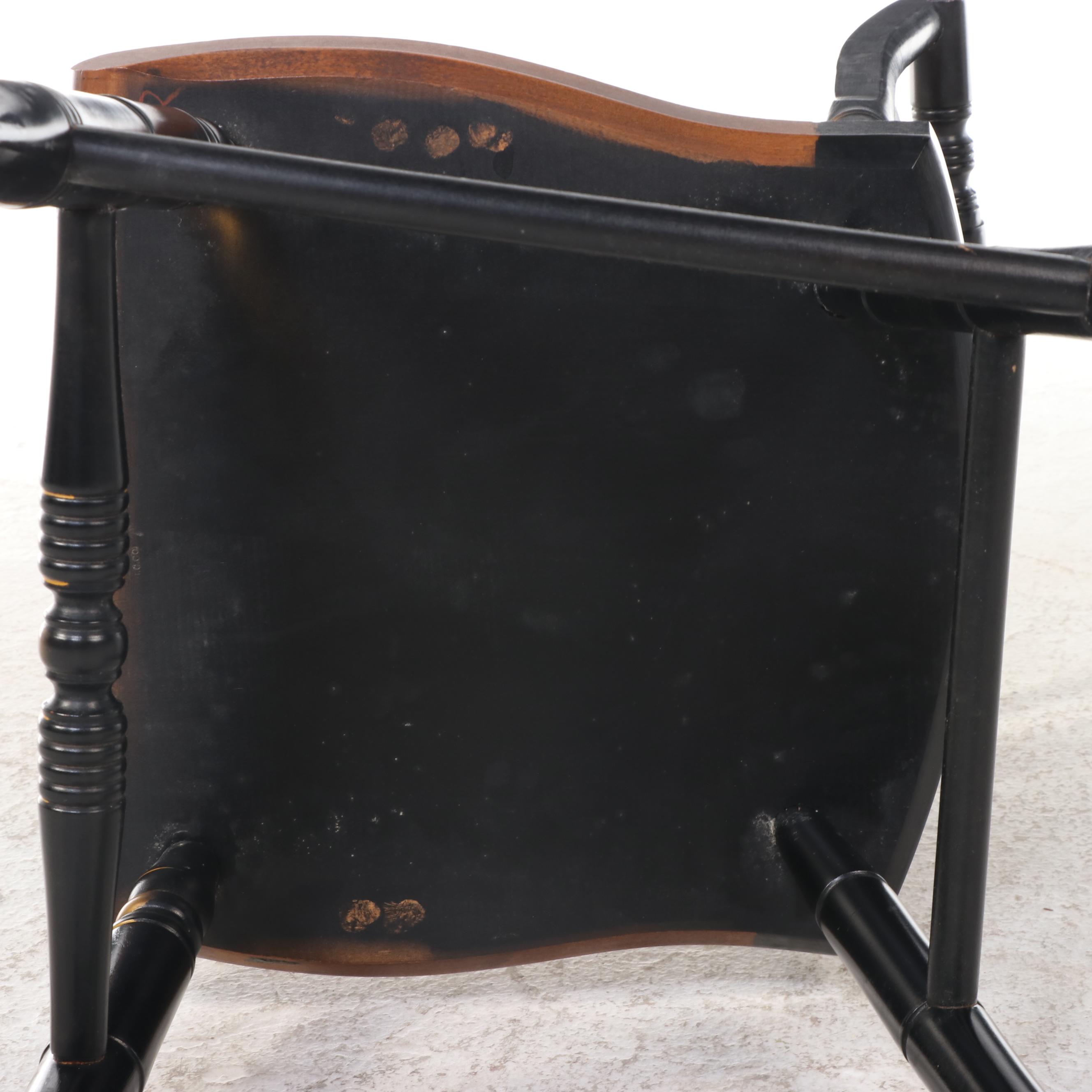 L. Hitchcock Federal Style Ebonized and Gilt-Stenciled Maple "Fancy ...