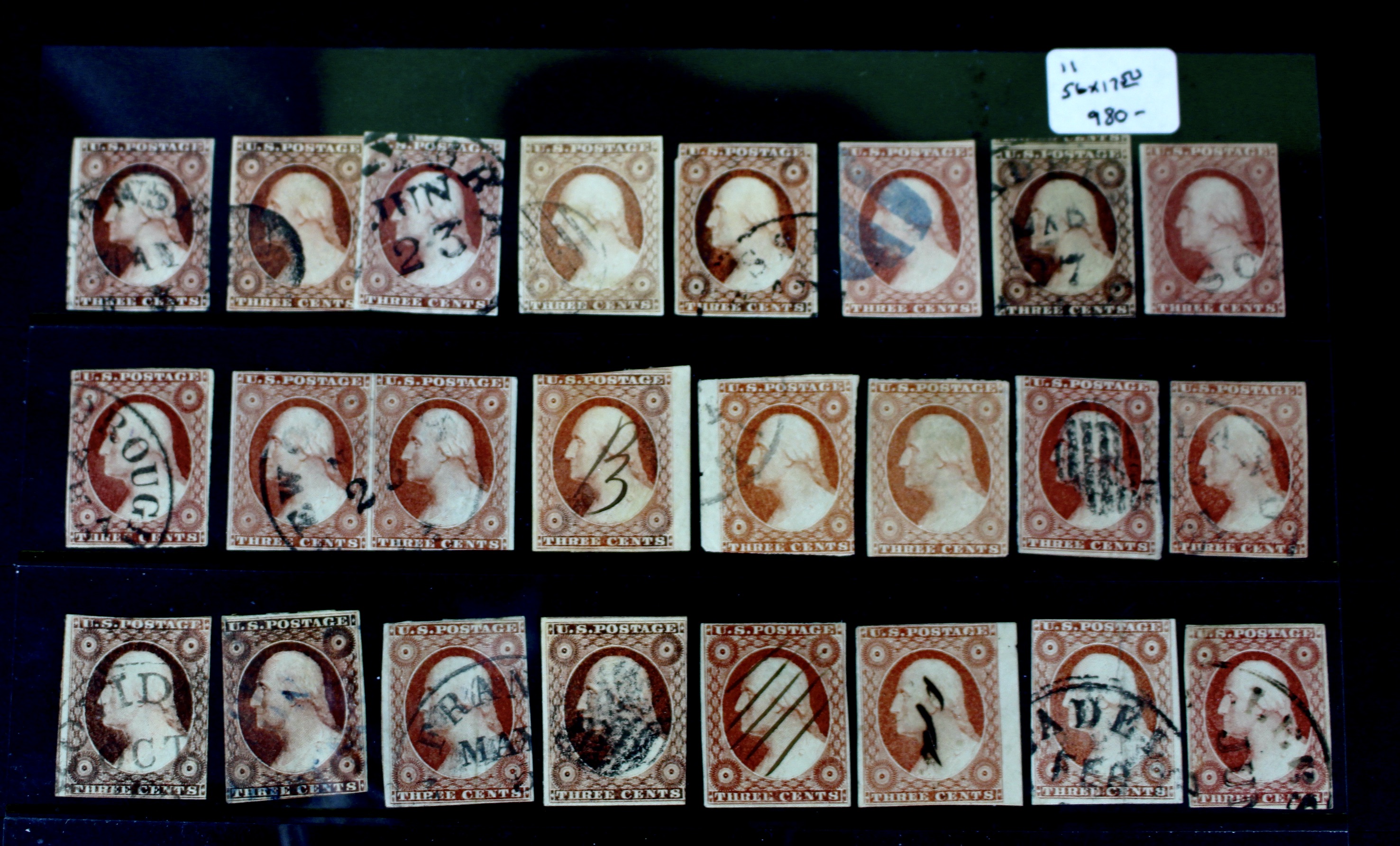 Very Early U.S. 3-Cent Postage Stamp Collection | Everything But The House