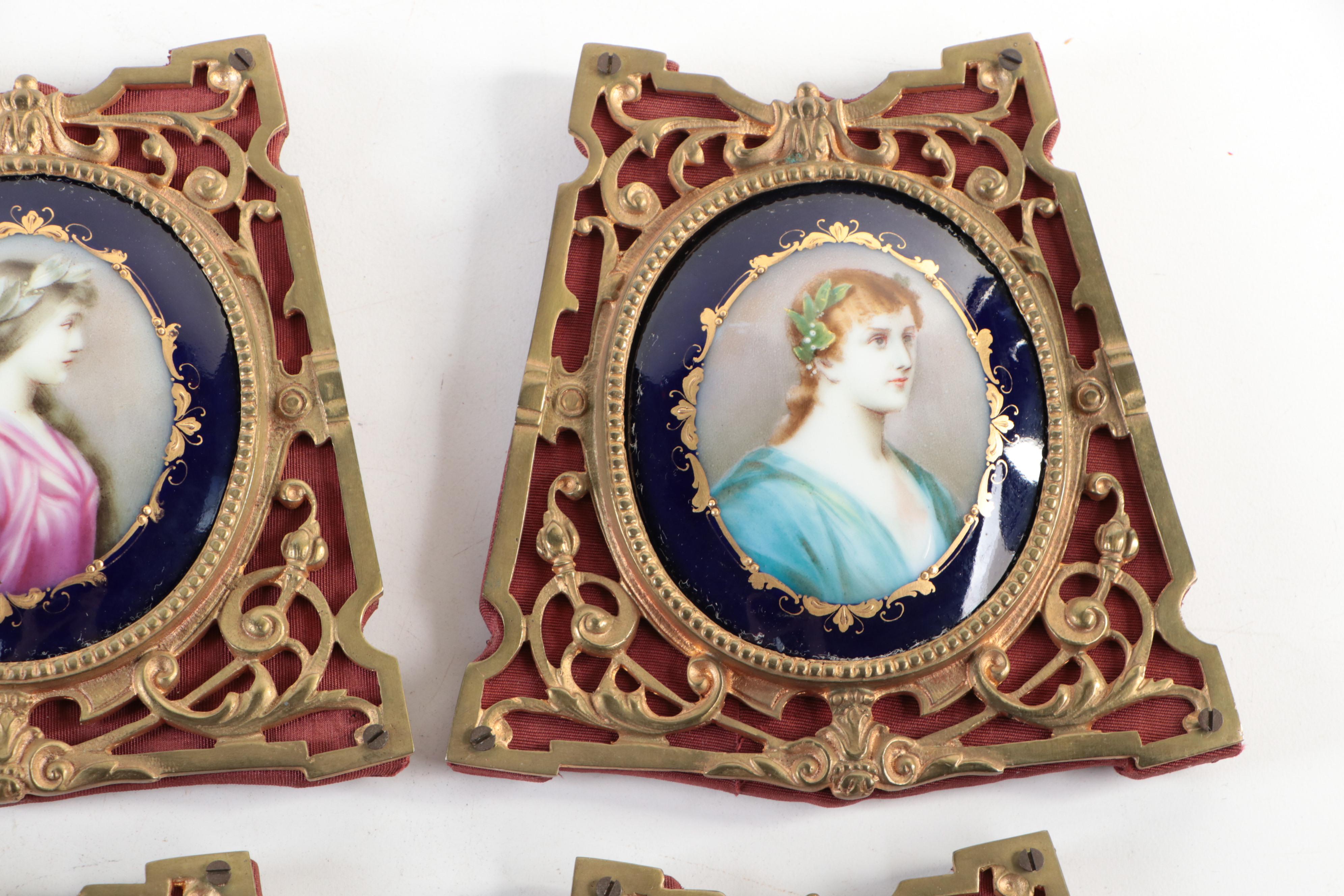 Miniature Hand-Painted Porcelain Portrait Plaques | Everything But The ...