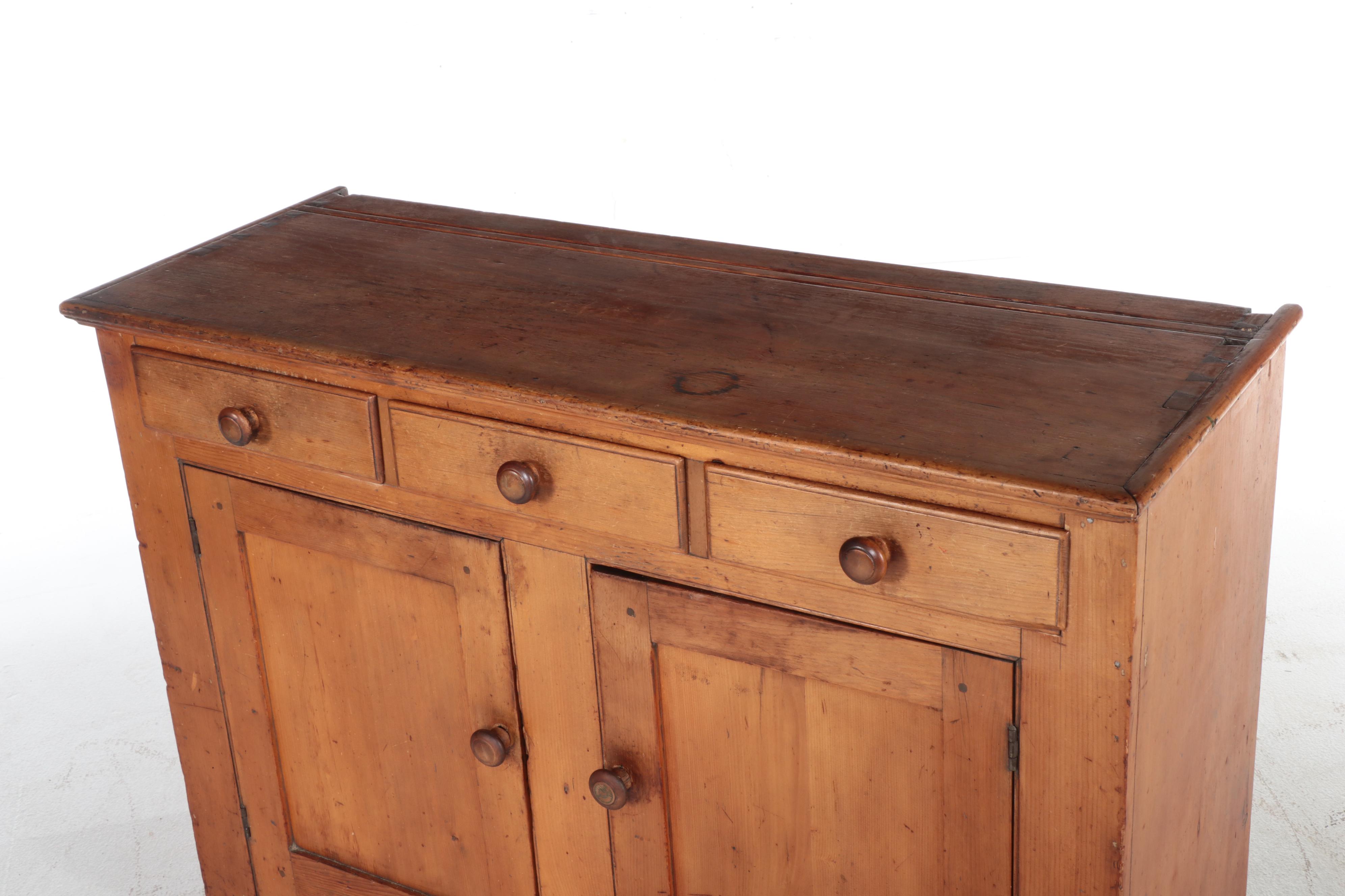 American Primitive Pine Sideboard, 19th Century | Everything But The House