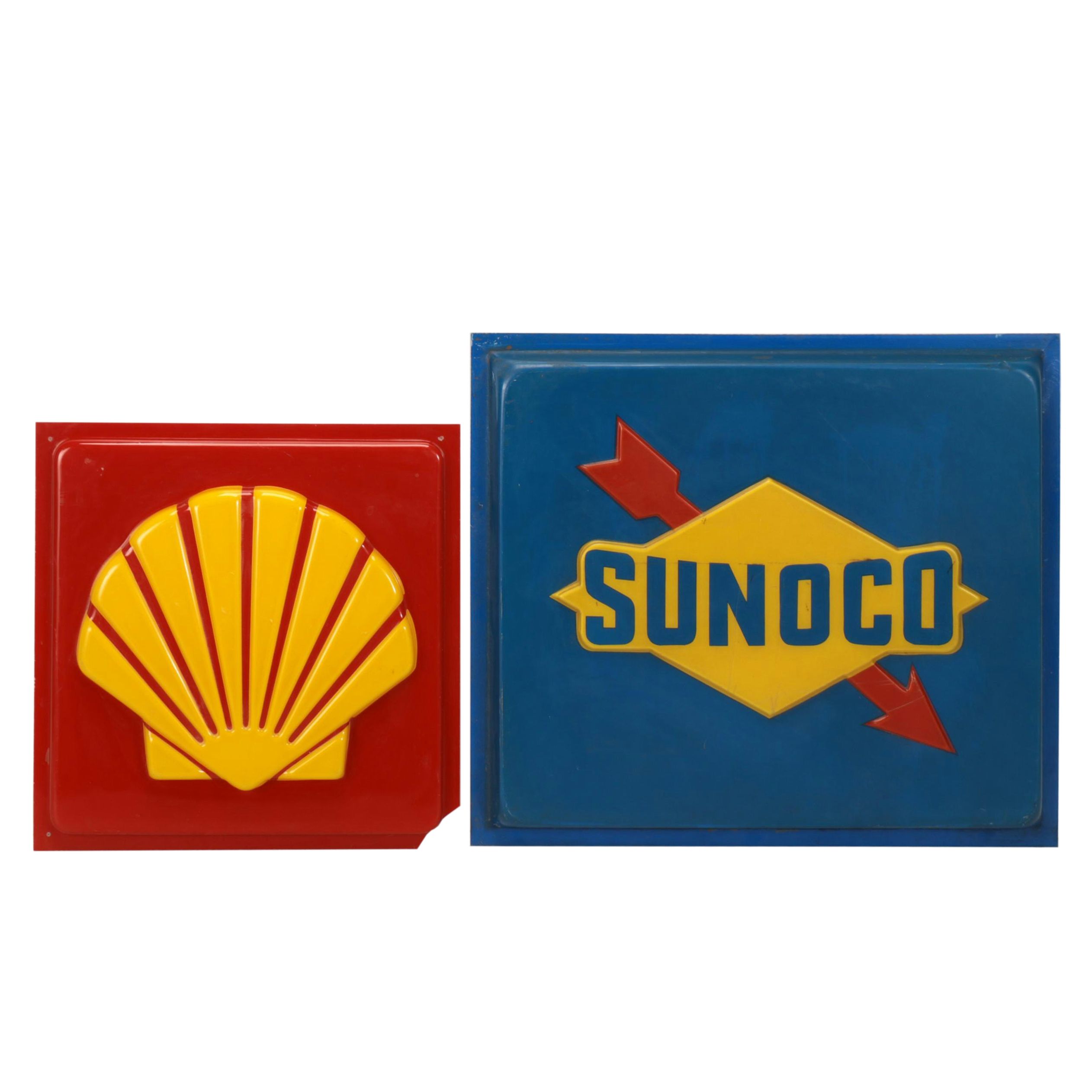 Shell and Sunoco Plastic Advertising Signs | Everything But The House
