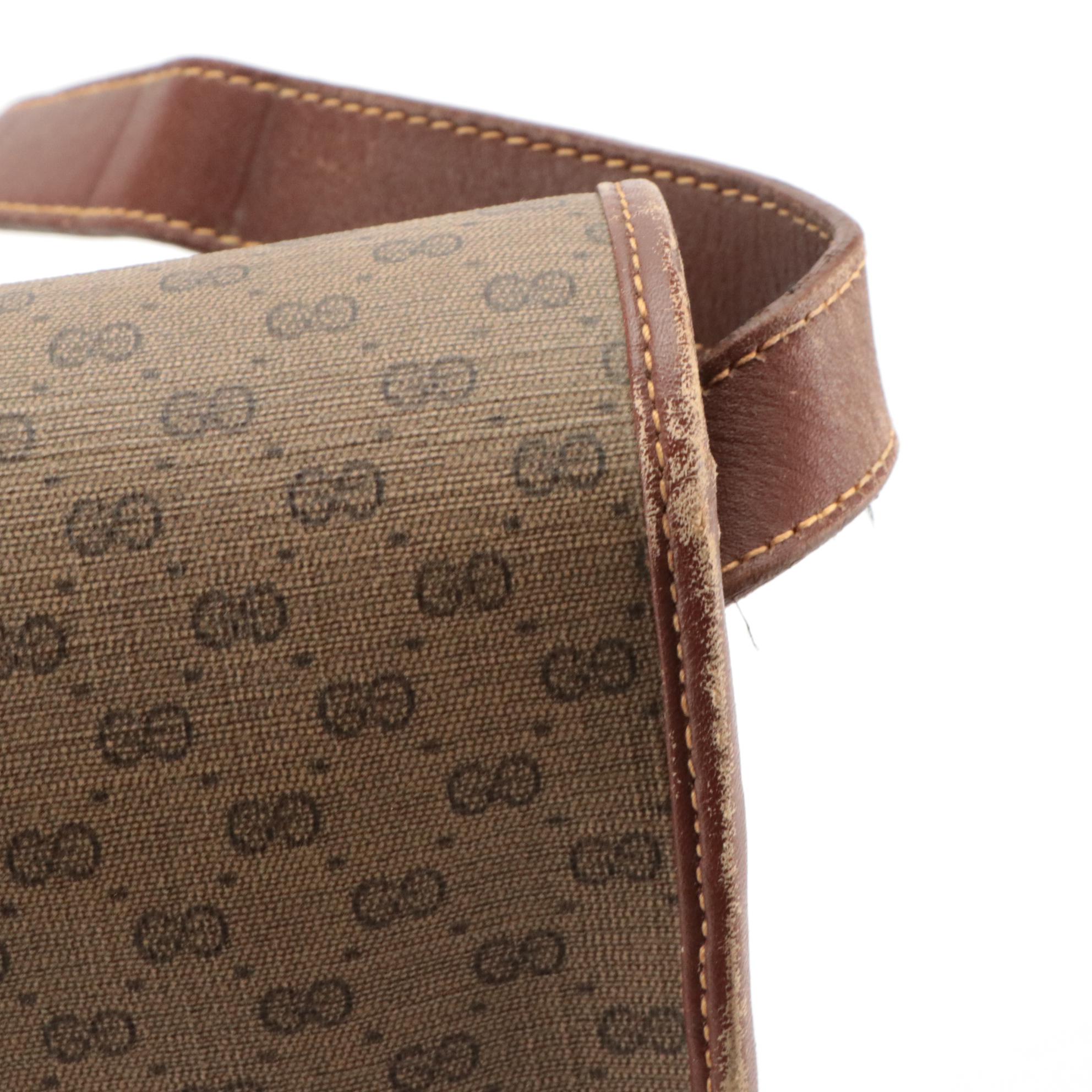 Gucci Front Flap Crossbody Bag in Micro GG Supreme Canvas and Leather ...