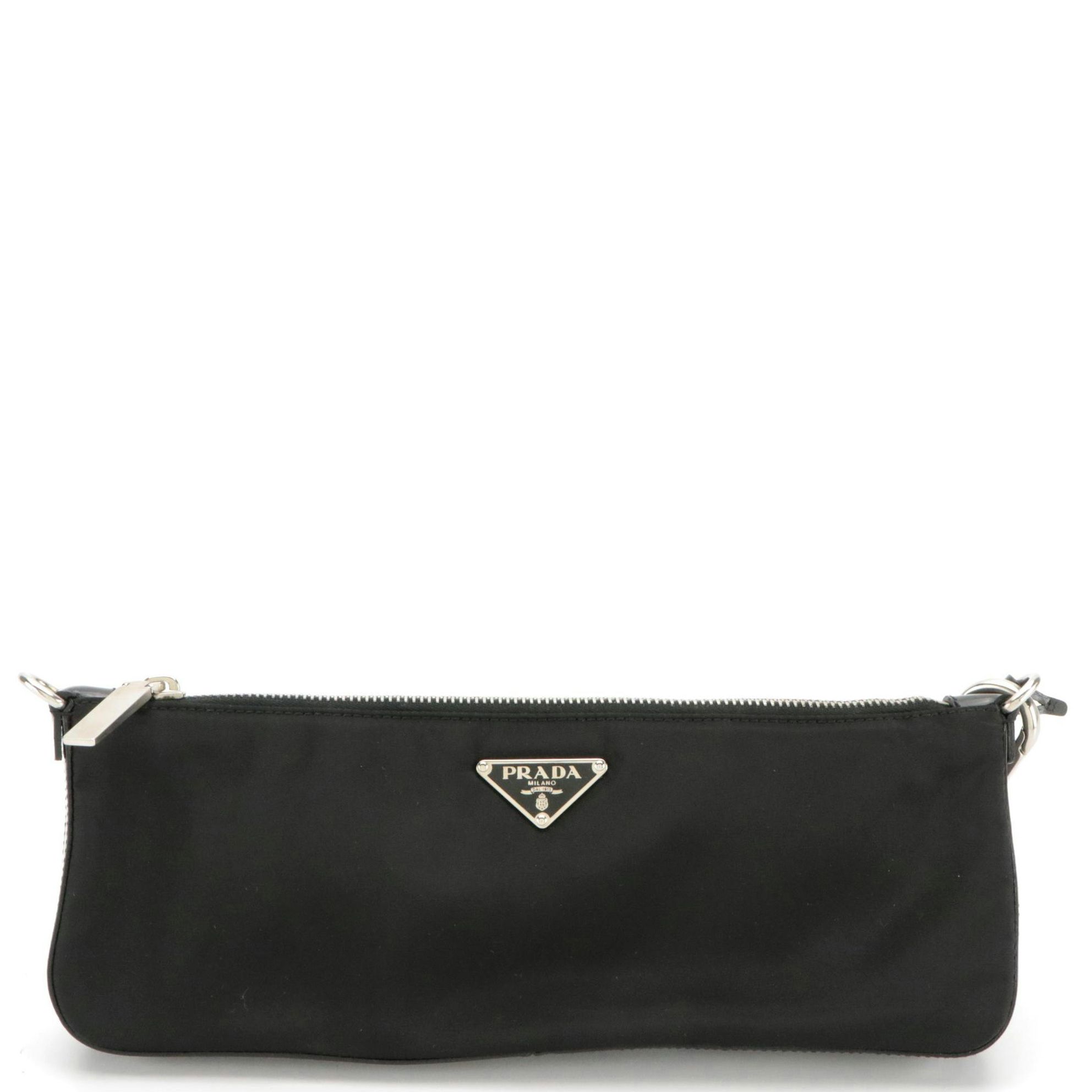Prada Pochette in Black Nylon and Patent Leather | Everything But The House