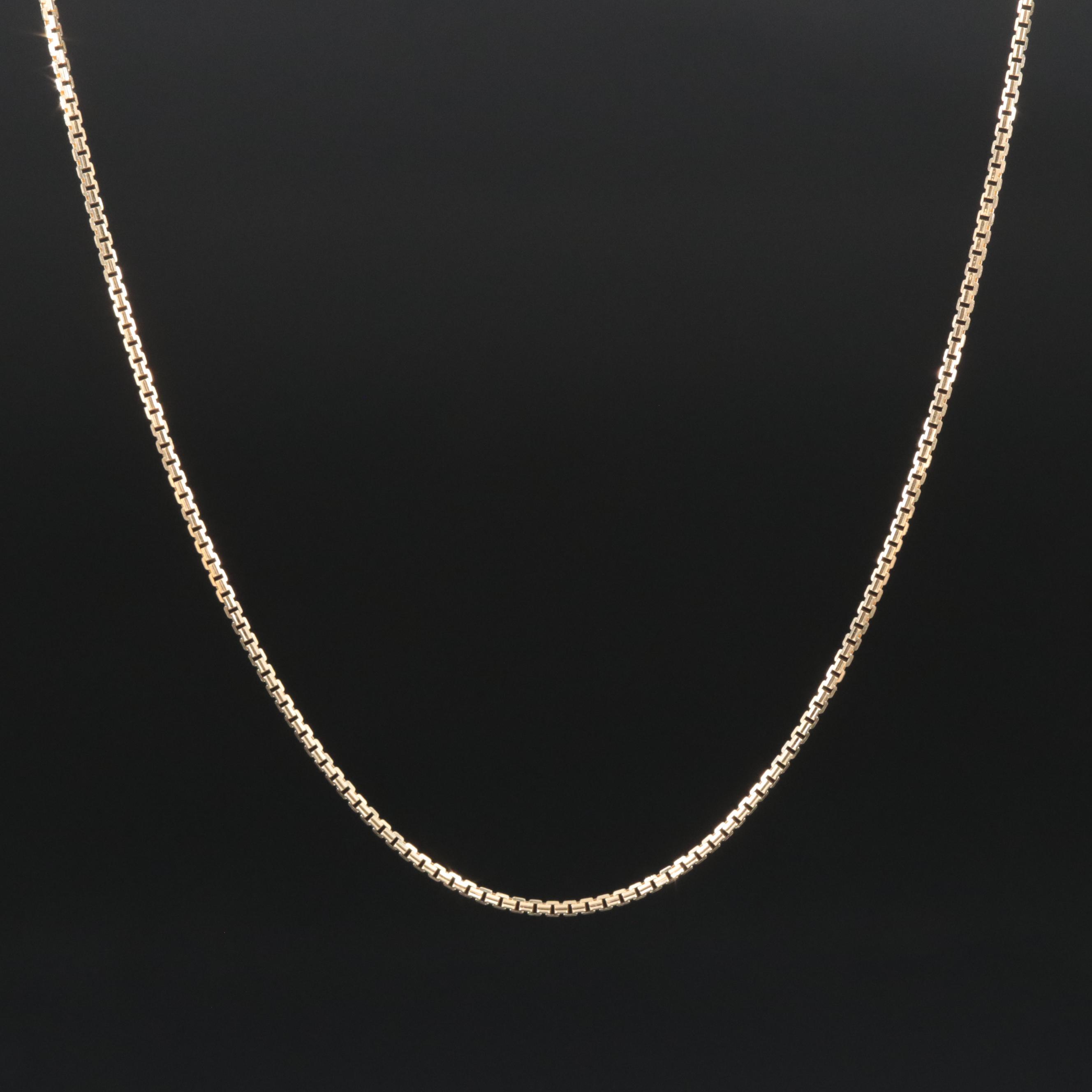 18K Box Chain Necklace | EBTH