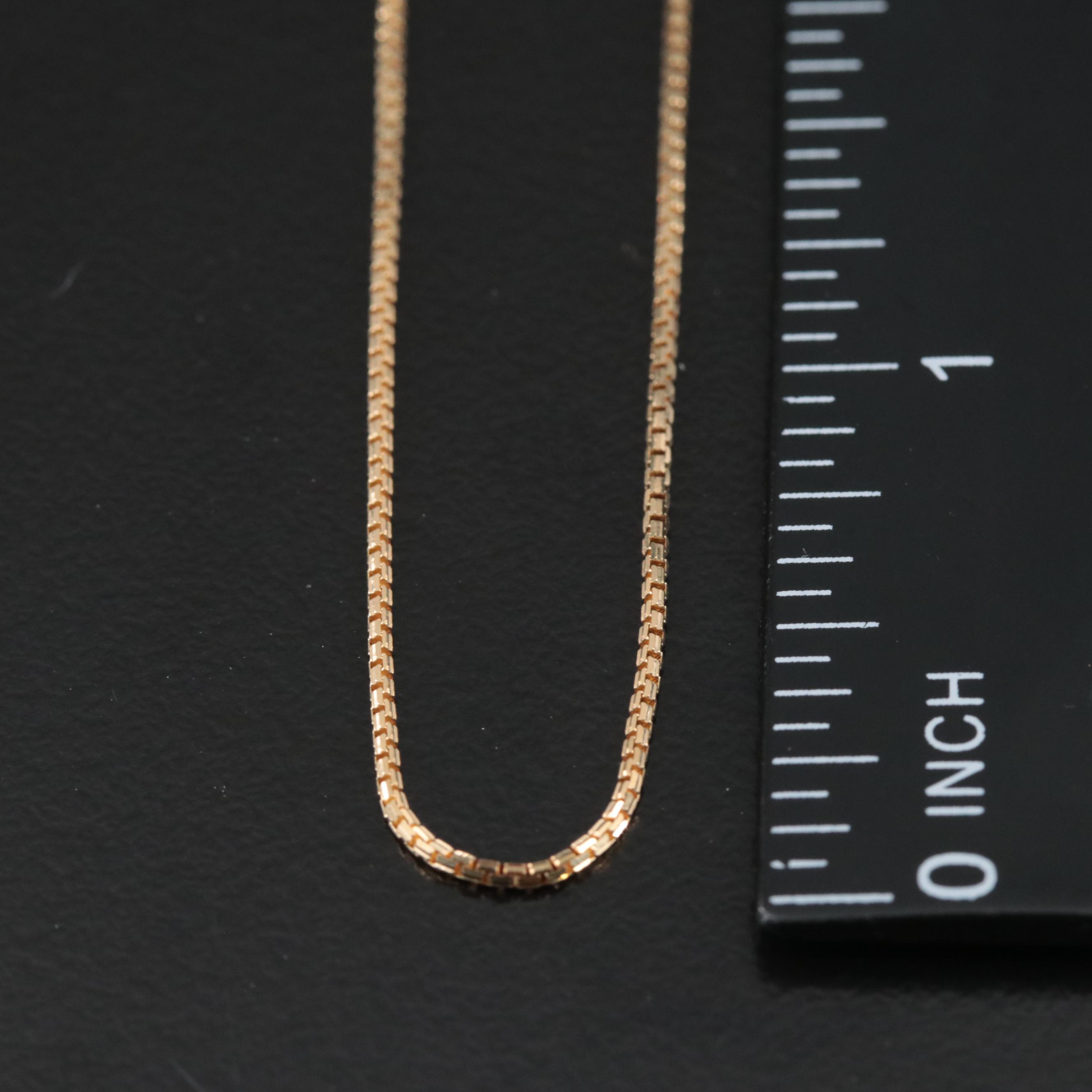 18K Box Chain Necklace | EBTH