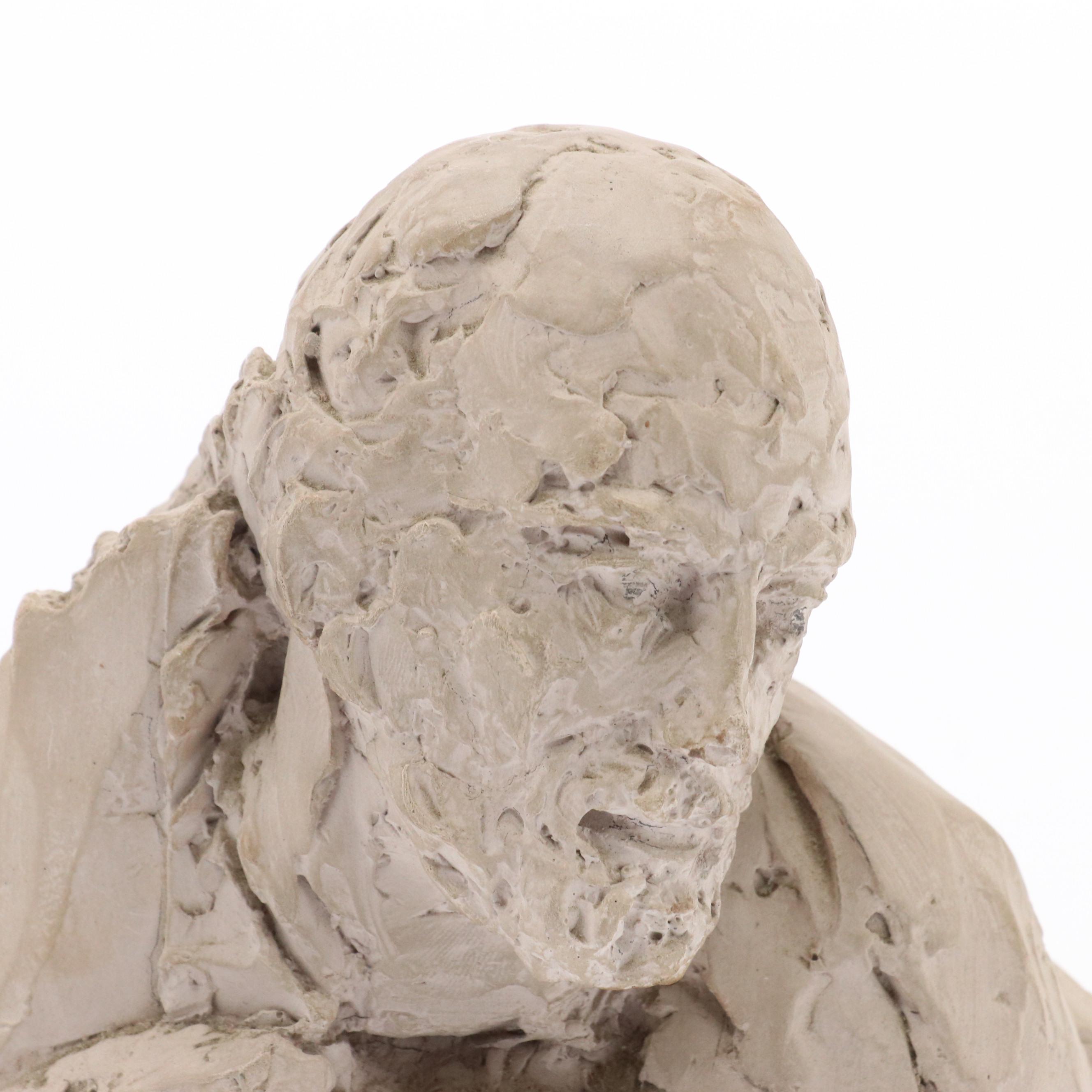 Doris Appel Plaster Bust Sculpture of Hippocrates | Everything But The ...
