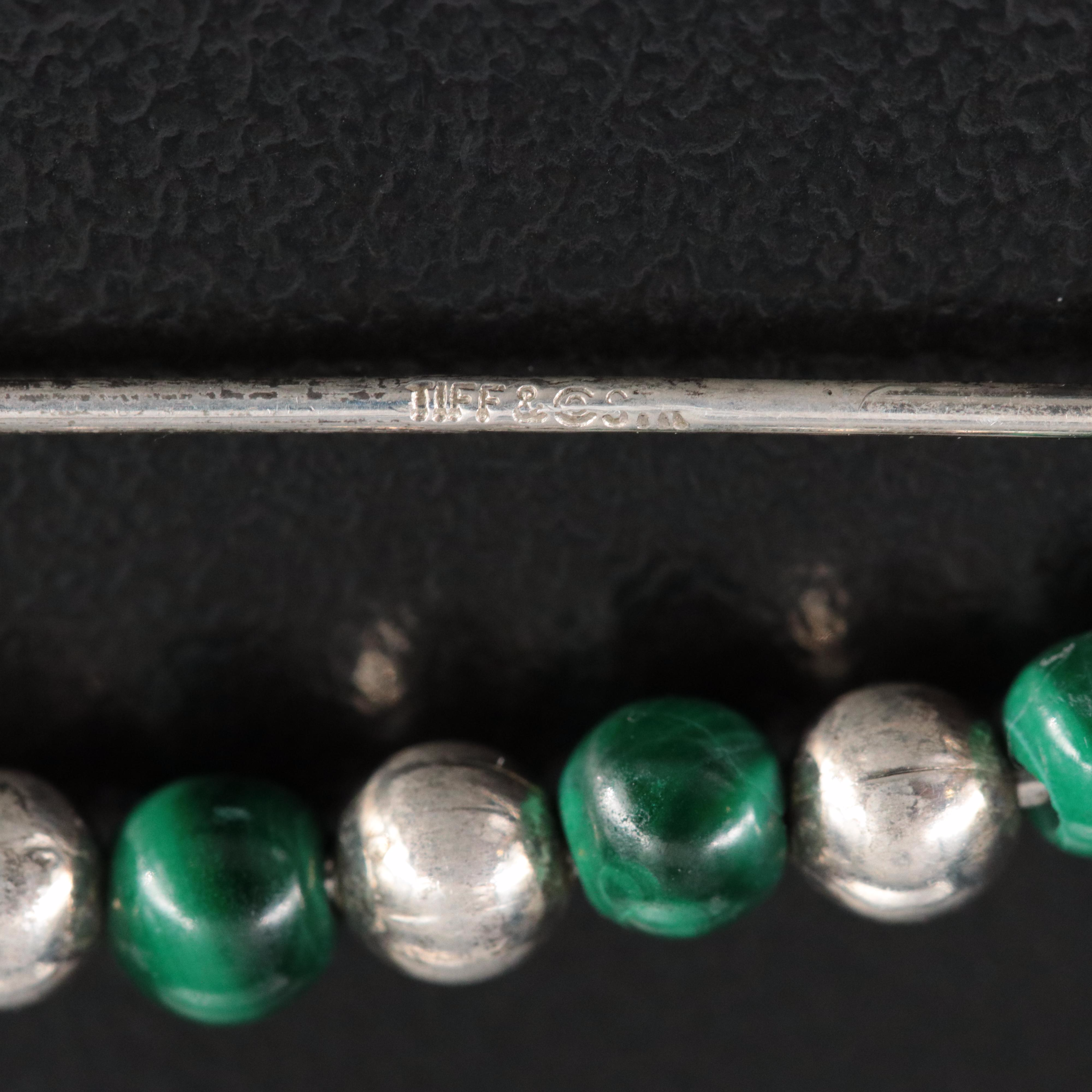 Tiffany & Co. Sterling and Malachite Beaded Safety Pin | Everything But ...