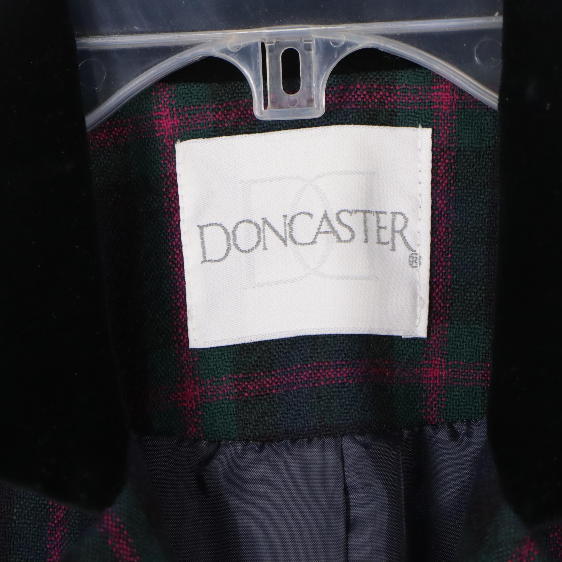 Doncaster Plaid Wool Blend Skirt Suit and Jacket with Polyester Blend ...