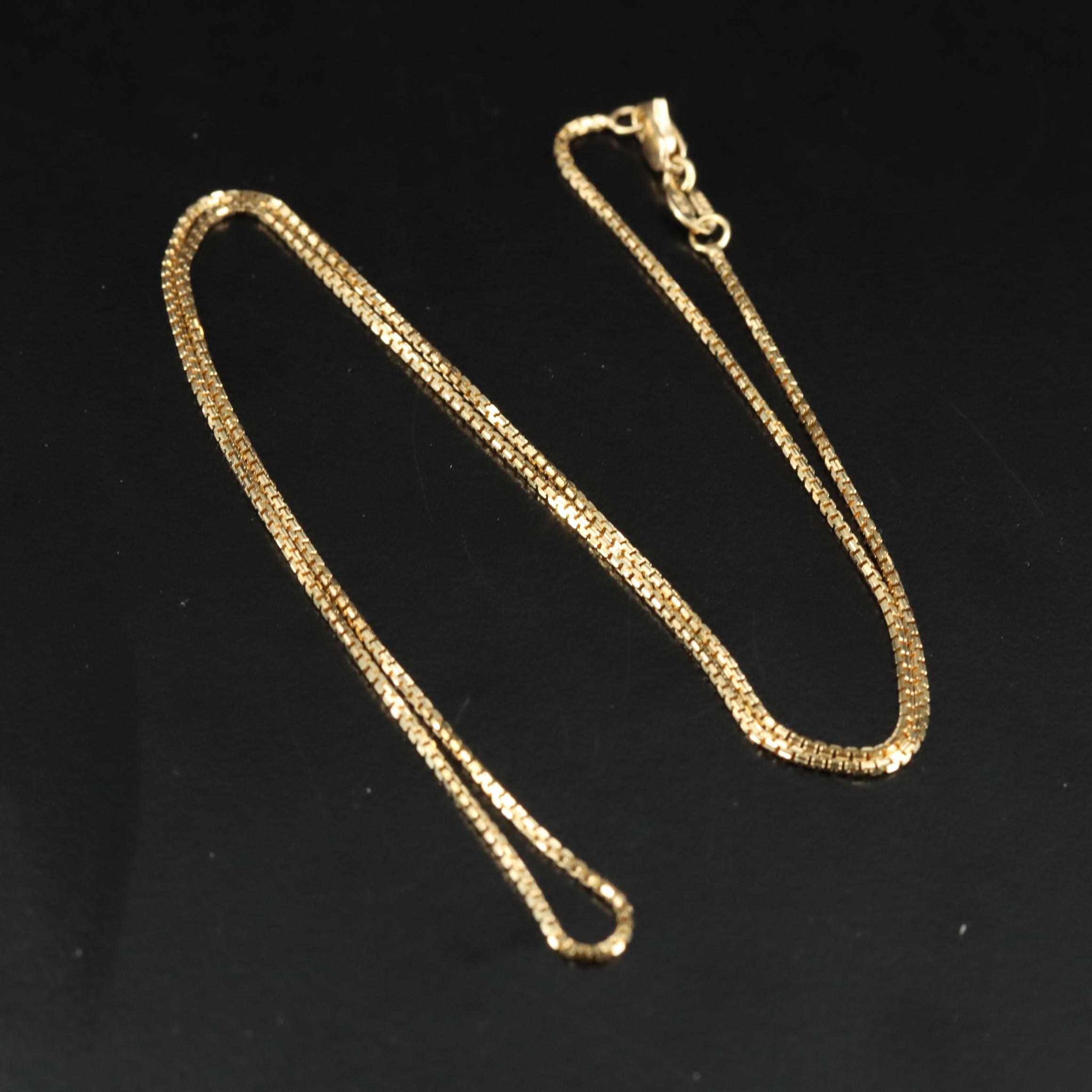 18K Box Chain Necklace | Everything But The House