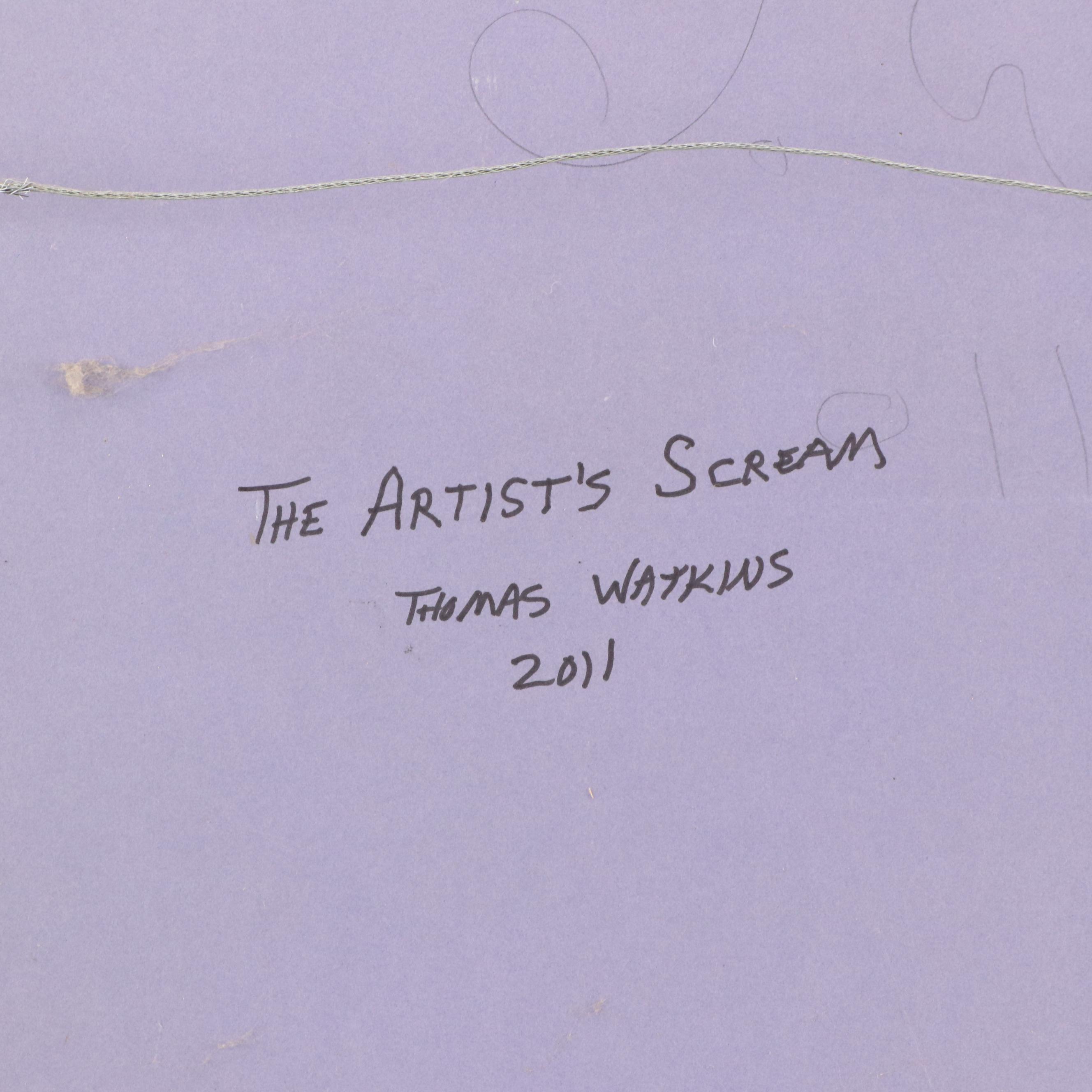 J. Thomas Watkins Surrealist Style Oil Painting "The Artist's Scream ...