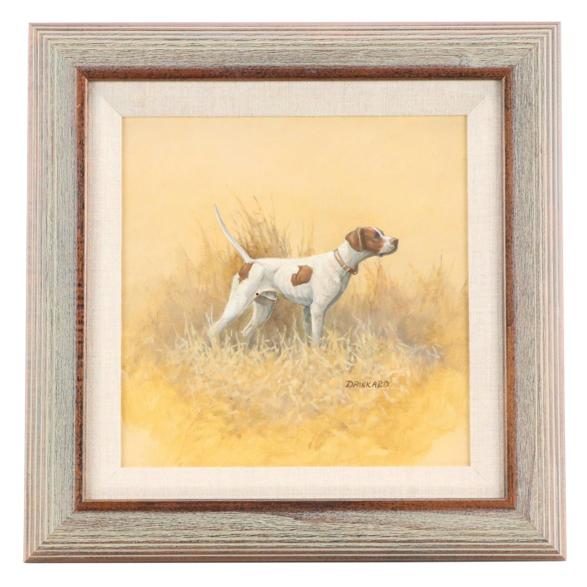 David Drinkard Oil Painting of Pointer Bird Dog | Everything But The House