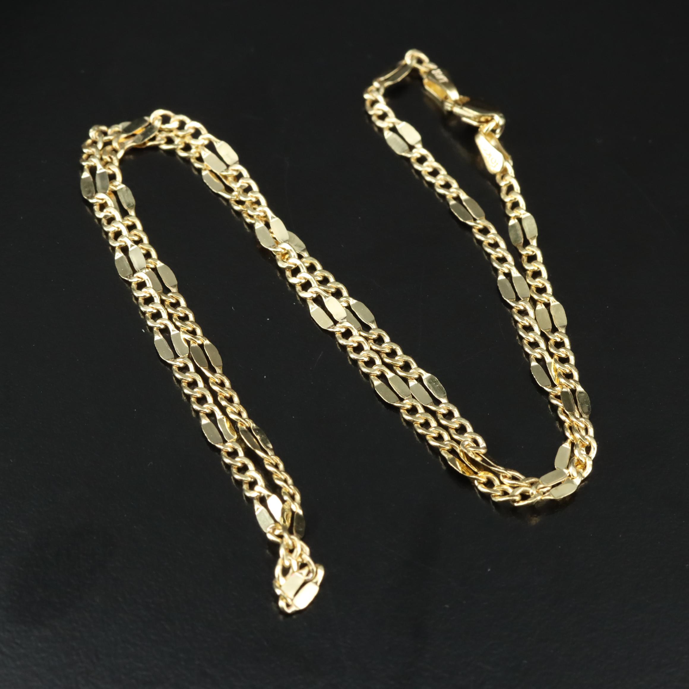 10K Fancy Figaro Chain Necklace | Everything But The House