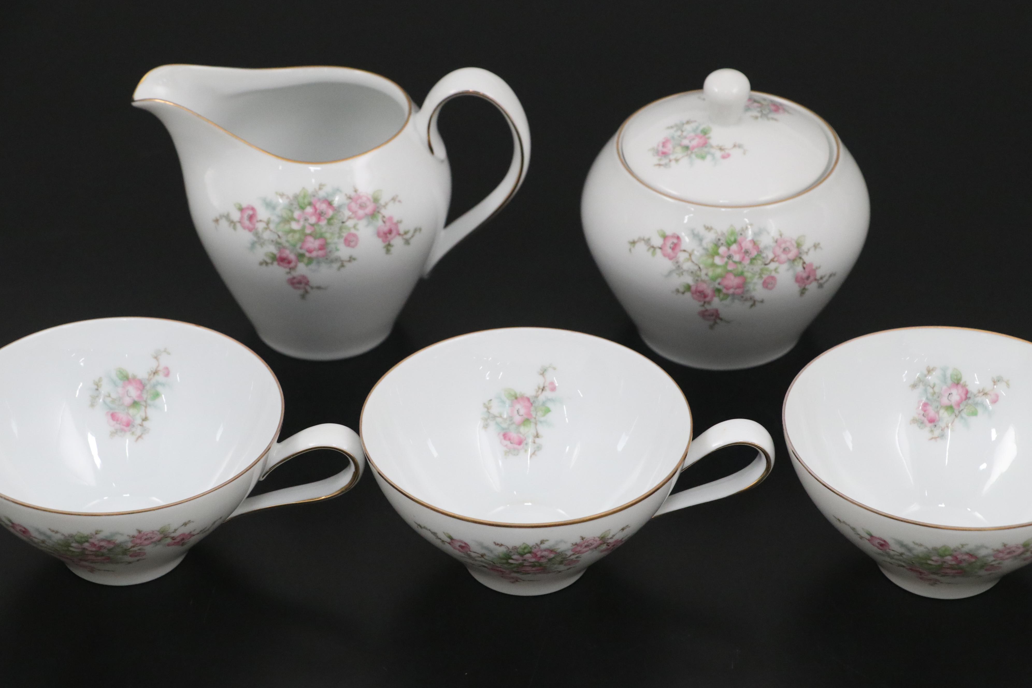 Bavaria German Porcelain Flower Pattern Dinnerware, Mid to Late 20th Century | Everything But ...