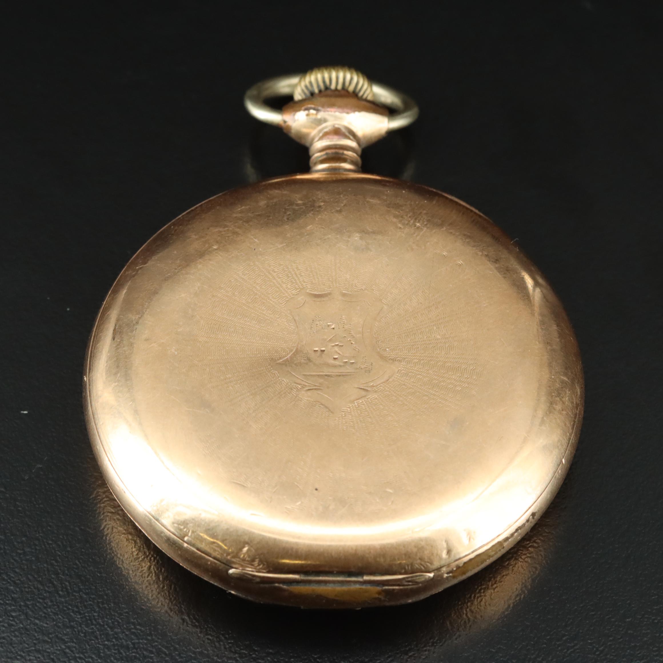 1910 Elgin Gold Filled Side Winder Pocket Watch | Everything But The House