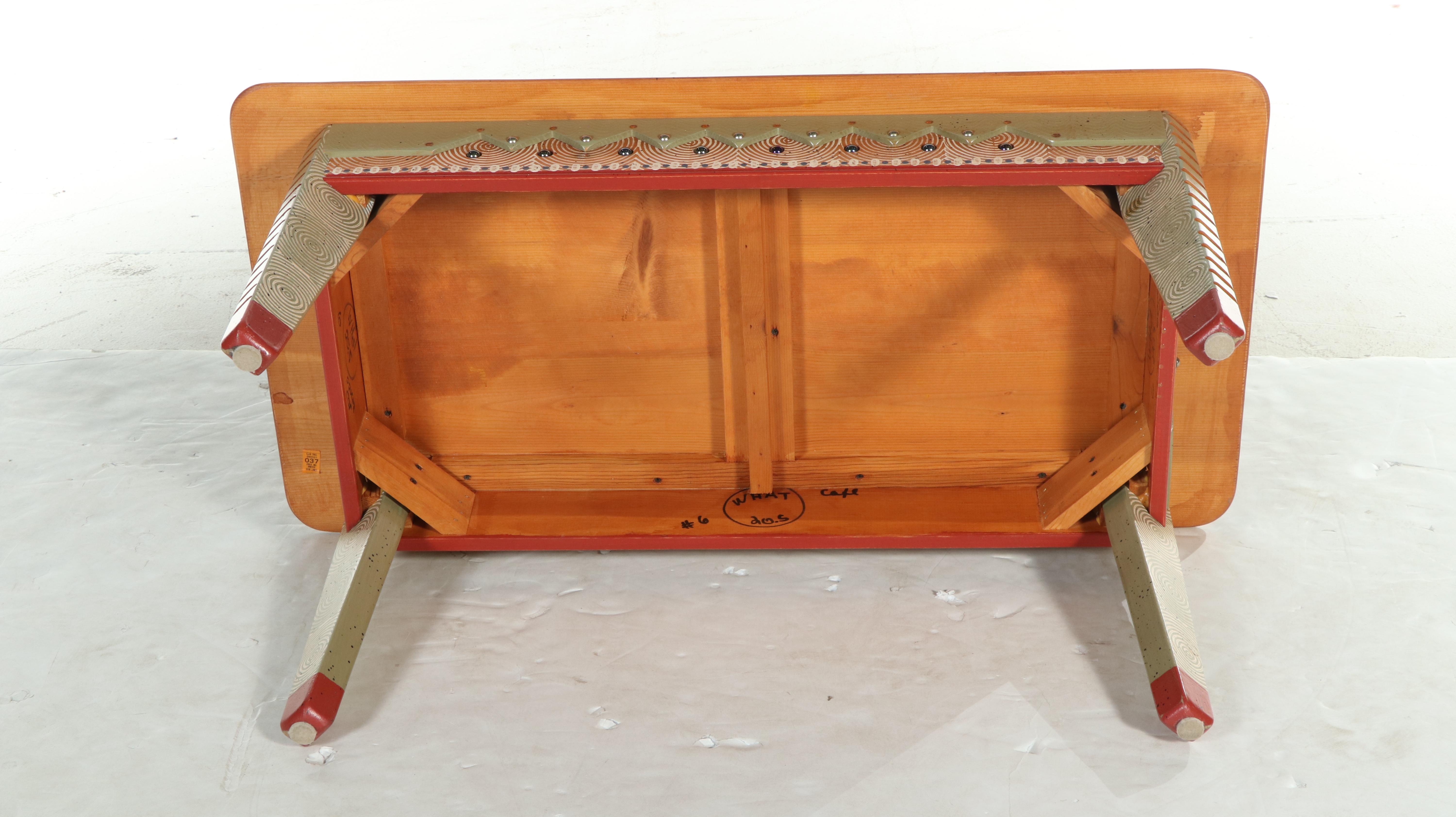 David Marsh Paint-Decorated Coffee Table | EBTH