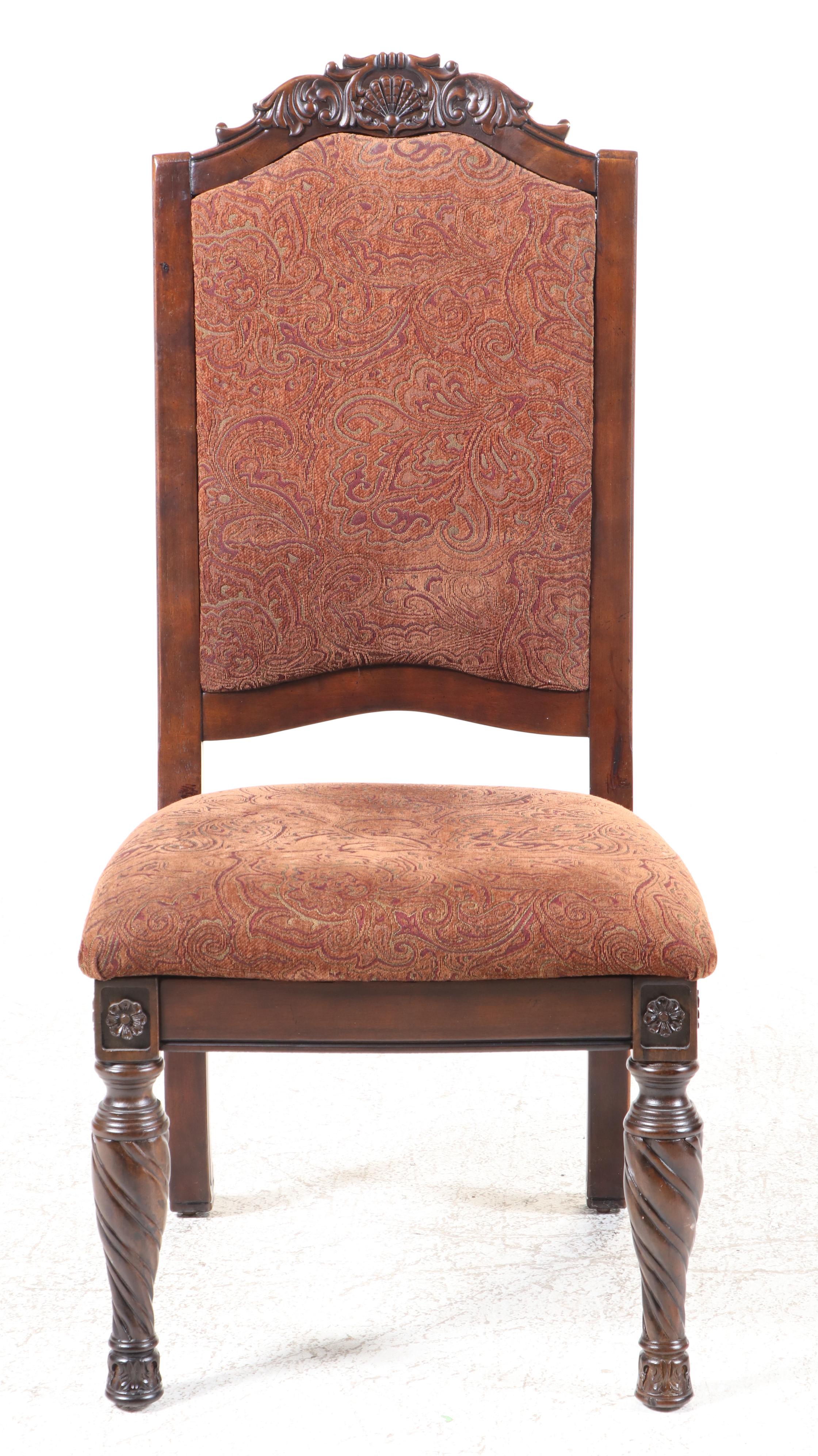 Ashley Furniture "North Shore" Dining Chairs with Wood Dining Table | EBTH